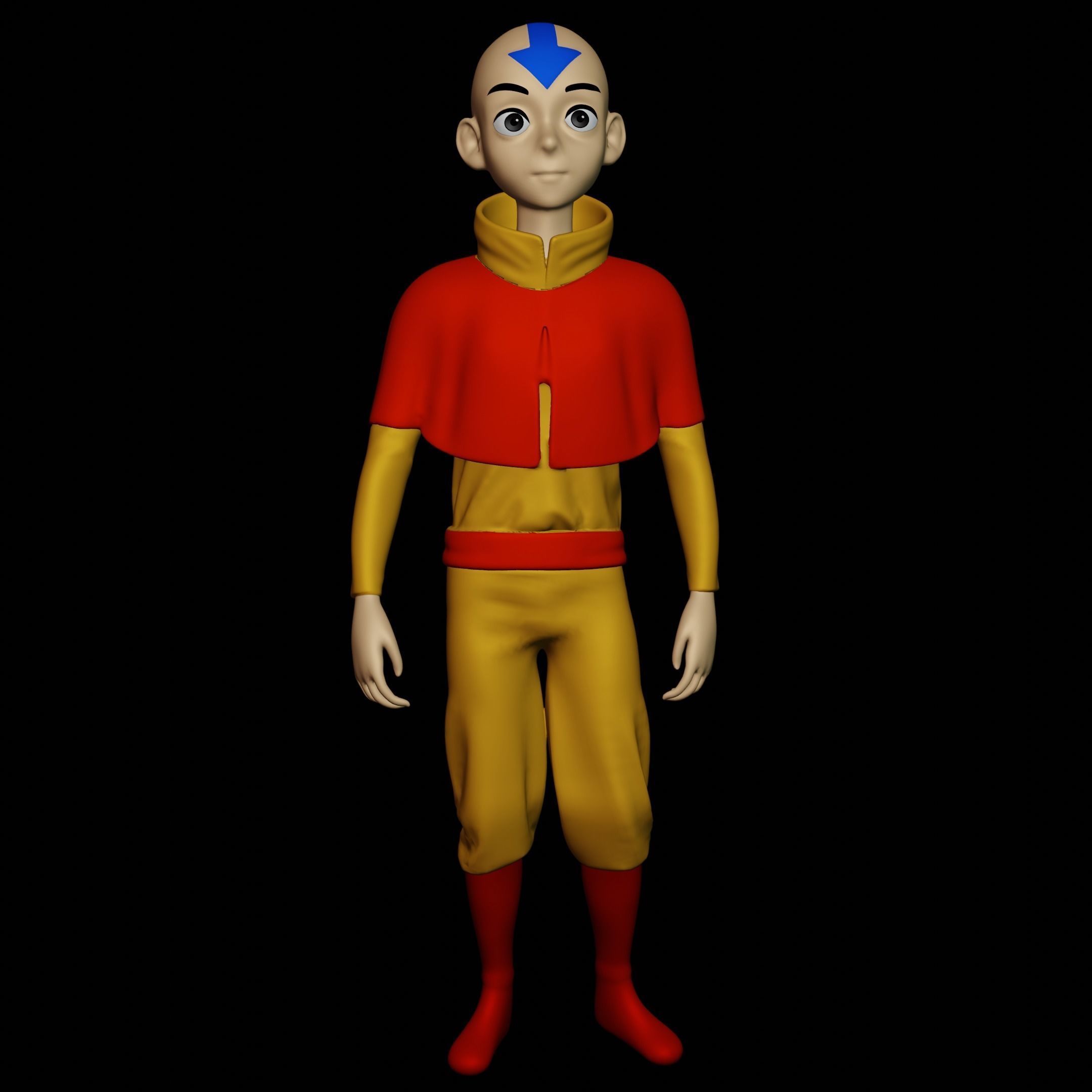 Aang - Avatar The Airbender 3D Model 3D model animated rigged | CGTrader