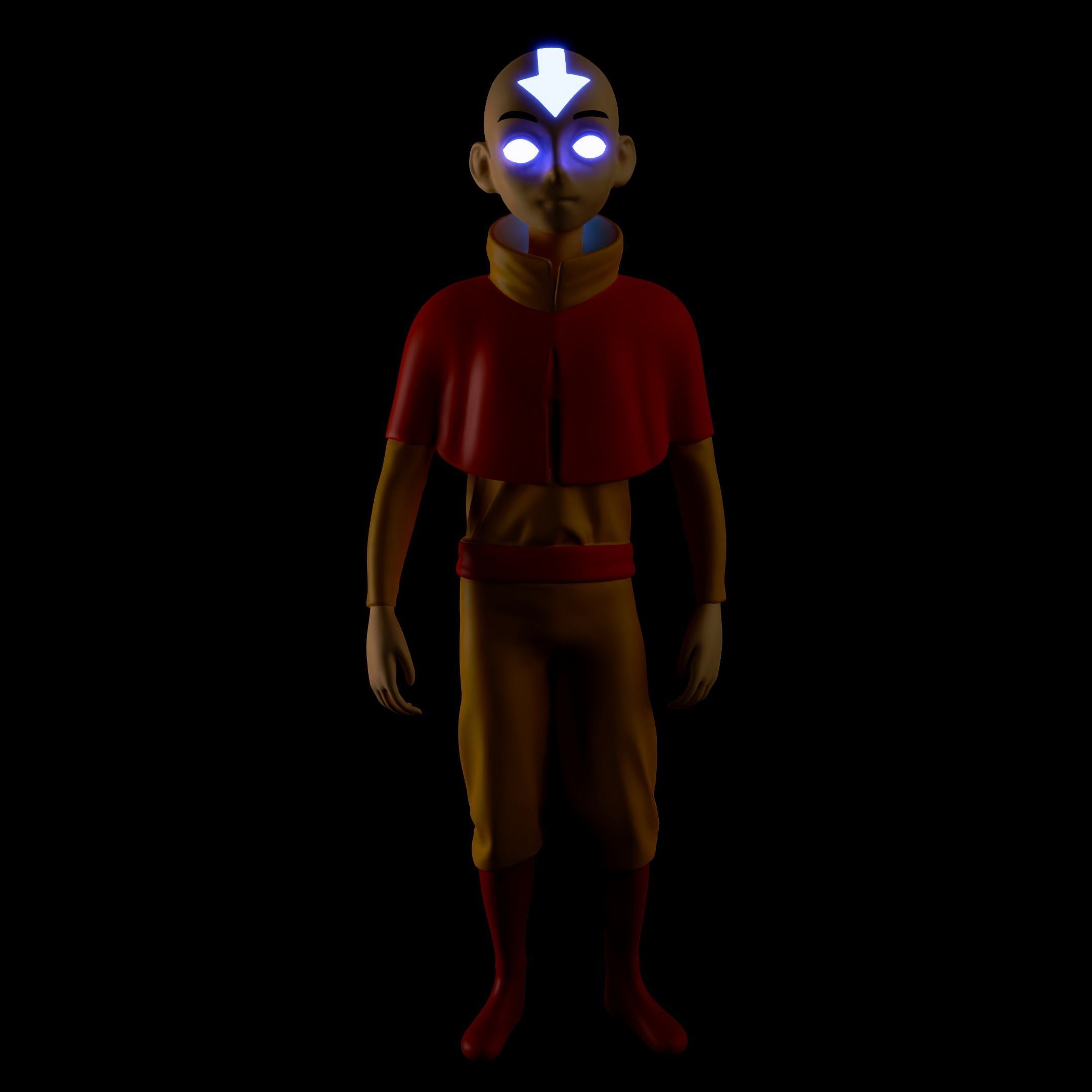 Aang - Avatar The Airbender 3D Model 3D model animated rigged | CGTrader