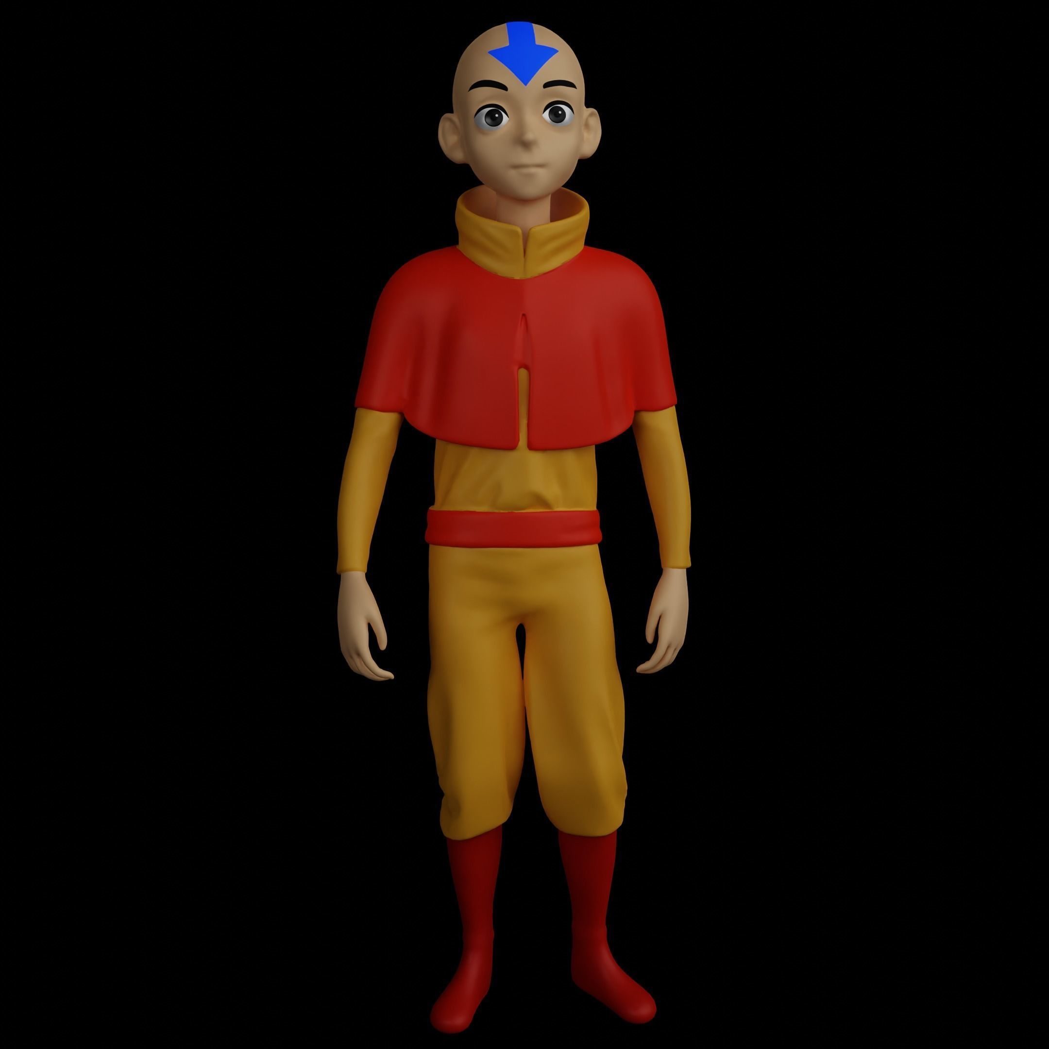 Aang - Avatar The Airbender 3D Model 3D model animated rigged | CGTrader