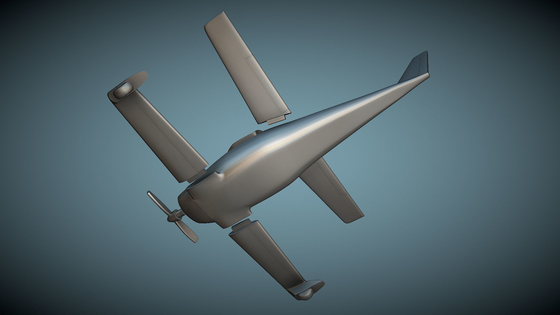 Rutan Model 54 Quickie Q2 - 3D Printable Model 3D model 3D printable ...