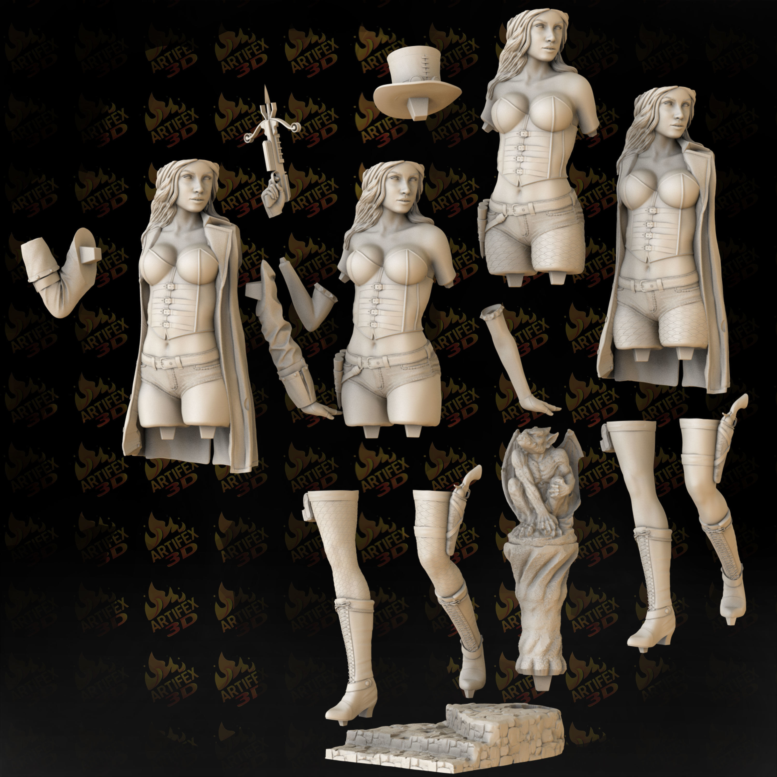 Liesel Van Helsing 3D model 3D printable | CGTrader
