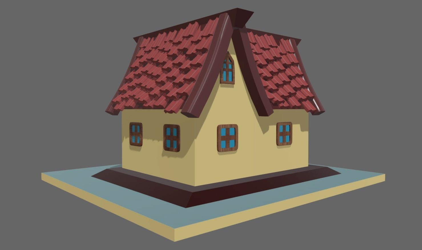 3D model Simple Cartoon House VR / AR / low-poly | CGTrader