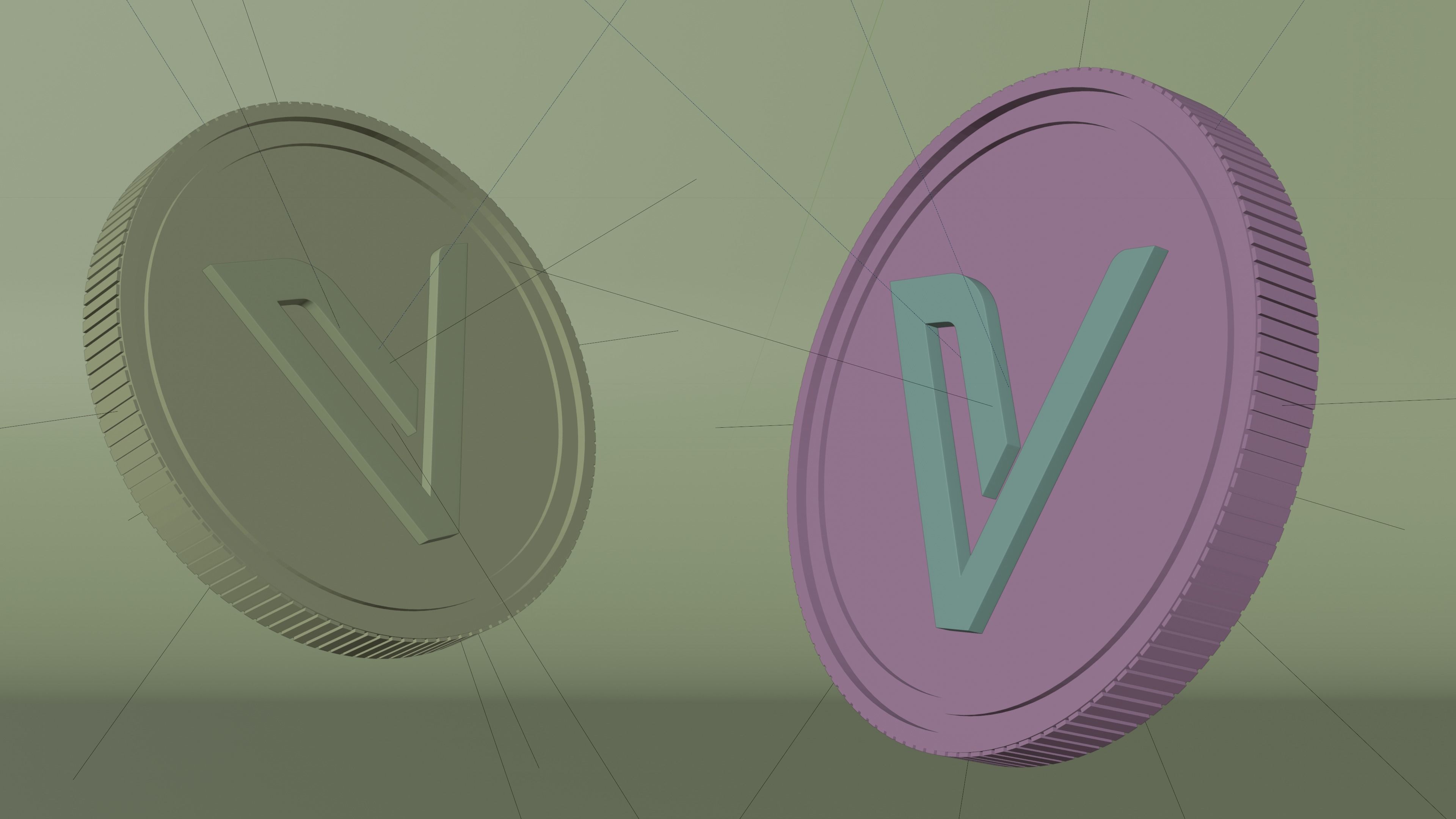 Vechain Coin 3D Model 3D model | CGTrader
