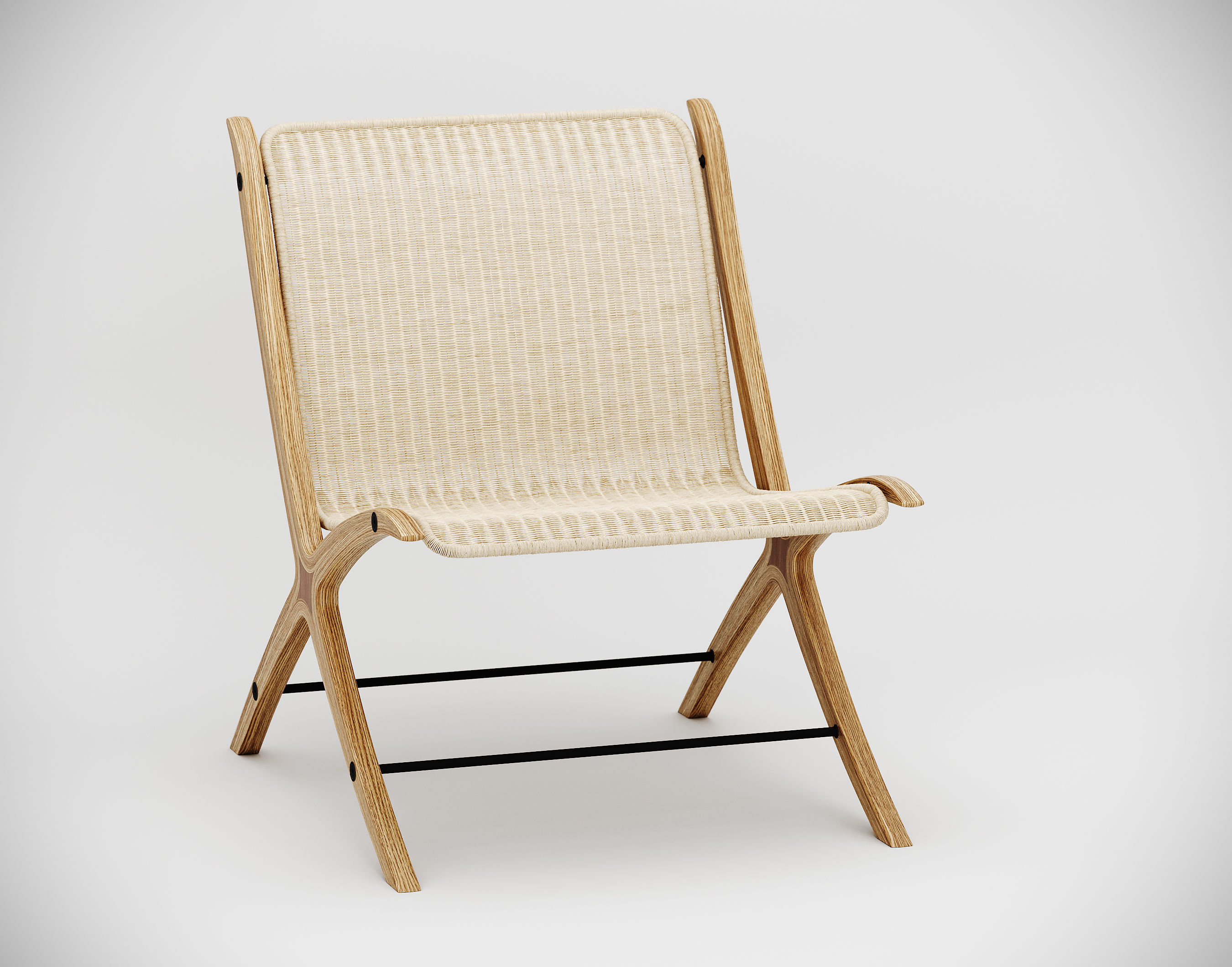 Andtradition X HM10 lounge rattan chair 3D model | CGTrader