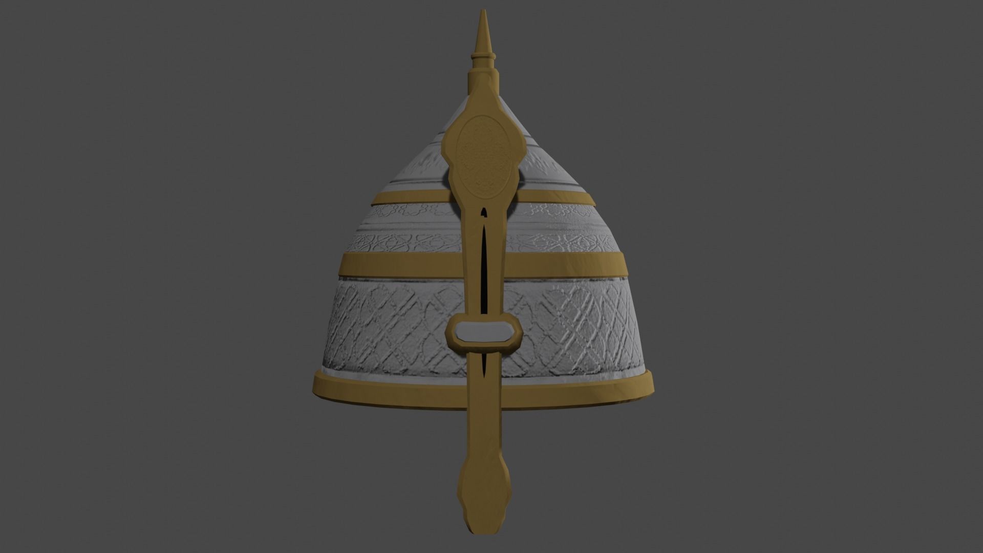 3D model Low Poly Arabic Saladin Turban Helmet VR / AR / low-poly ...