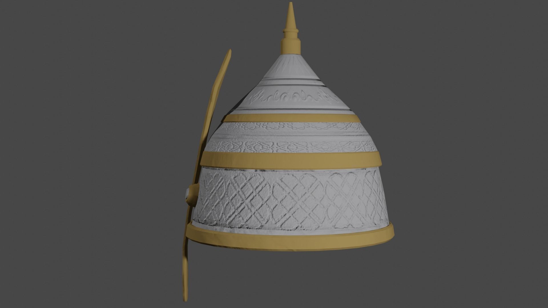 3D model Low Poly Arabic Saladin Turban Helmet VR / AR / low-poly ...