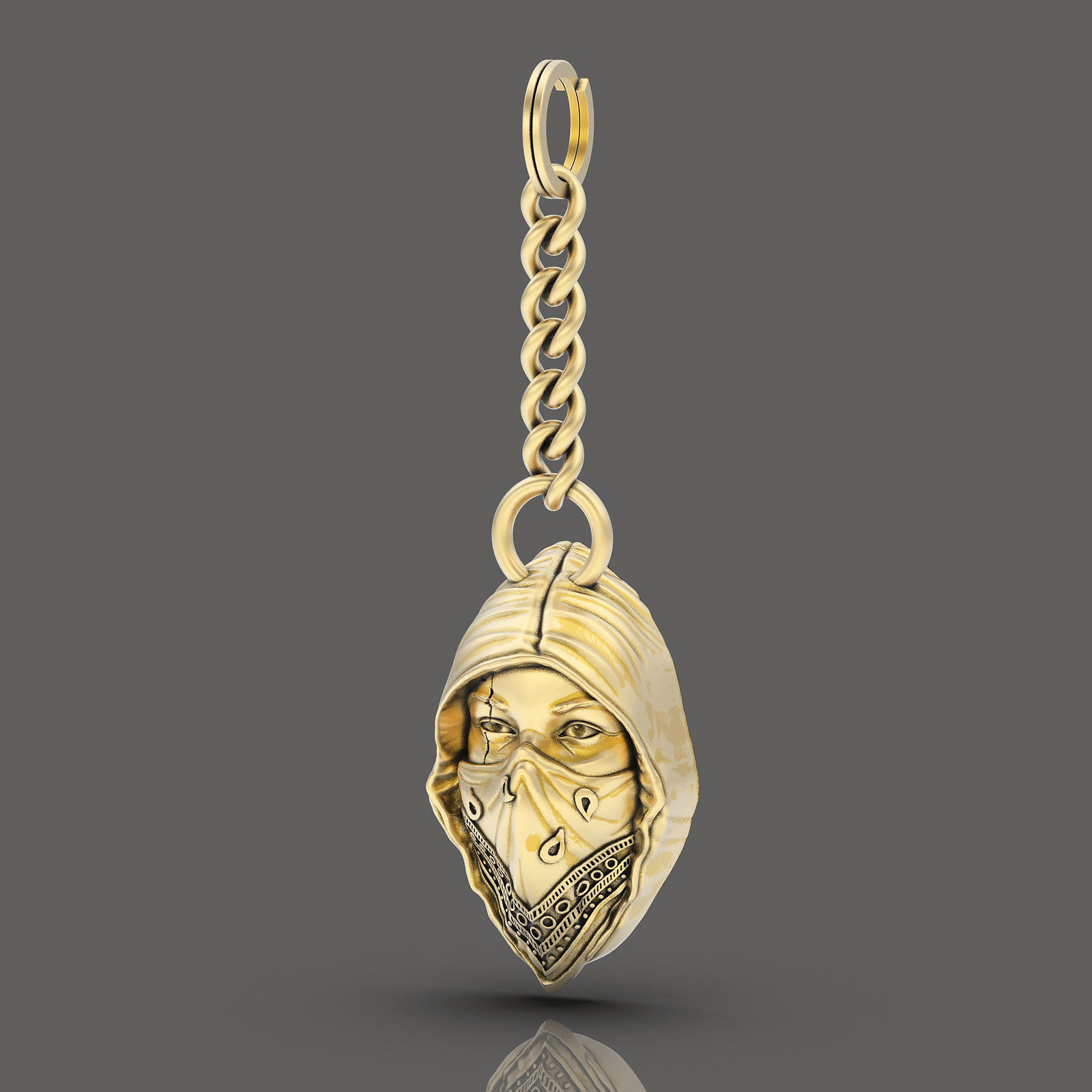 Girl hood rap key holder silver gold printable jewelry 3D model 3D ...