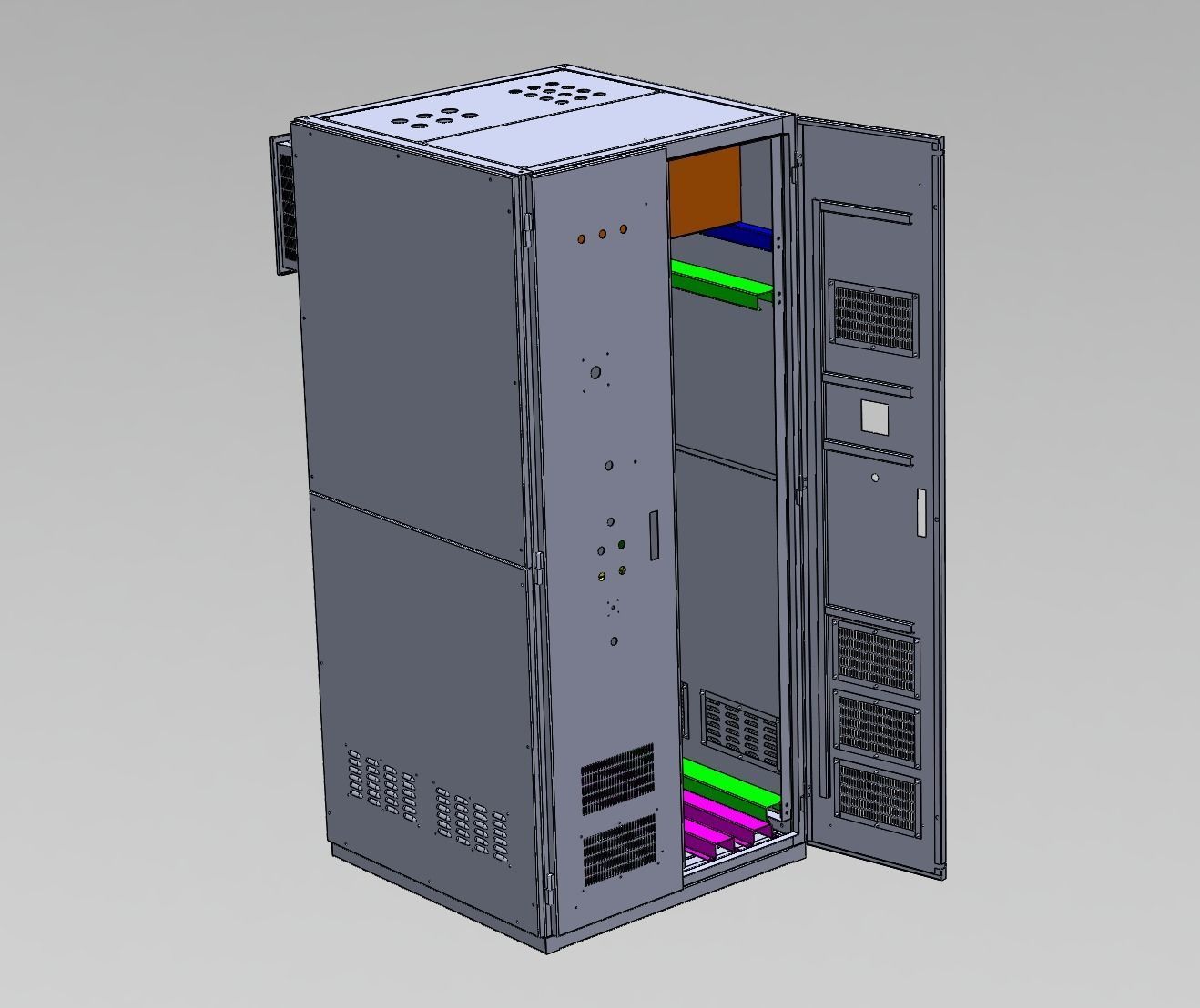 High voltage switchgear cabinet 3D model | CGTrader