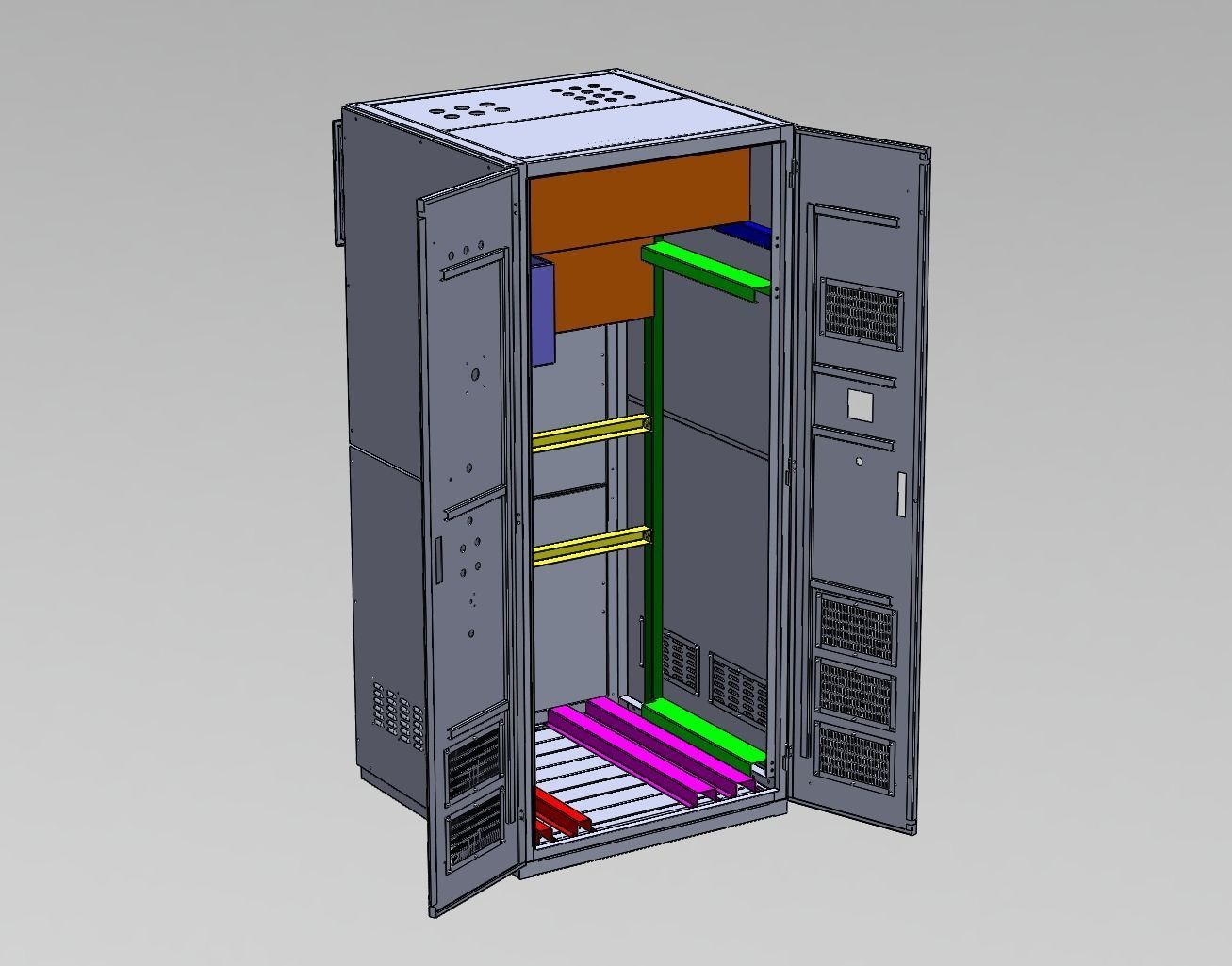 High voltage switchgear cabinet 3D model | CGTrader