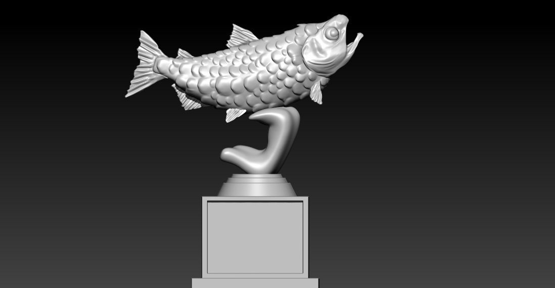 MASTER BAITER TROPHY BIG BASS AWARD FISHING TROPHY - 3D PRINT 3D model ...