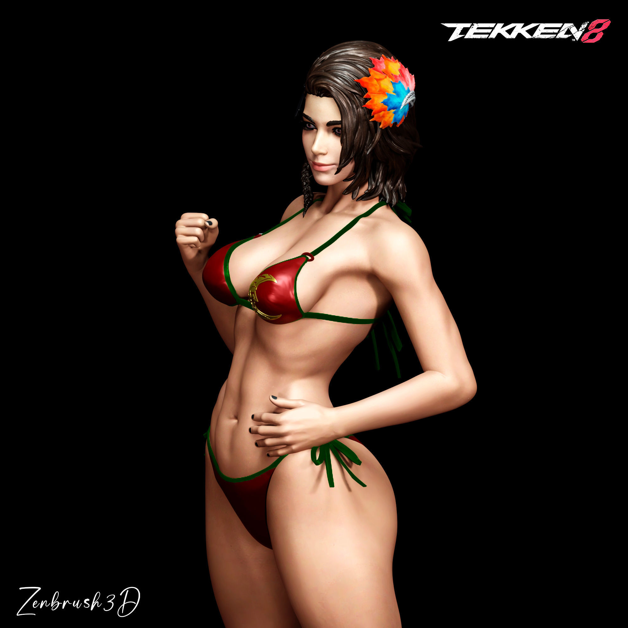 TEKKEN 8 - AZUCENA SWIMSUIT OUTFIT - STL - 3D PRINTING 3D model 3D printable | CGTrader