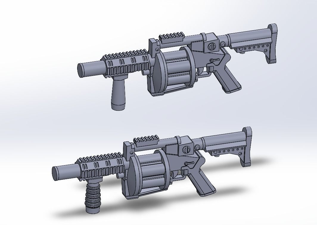 MGL-140 Multiple Grenade Launcher Pack 3D Print Model 3D model 3D ...