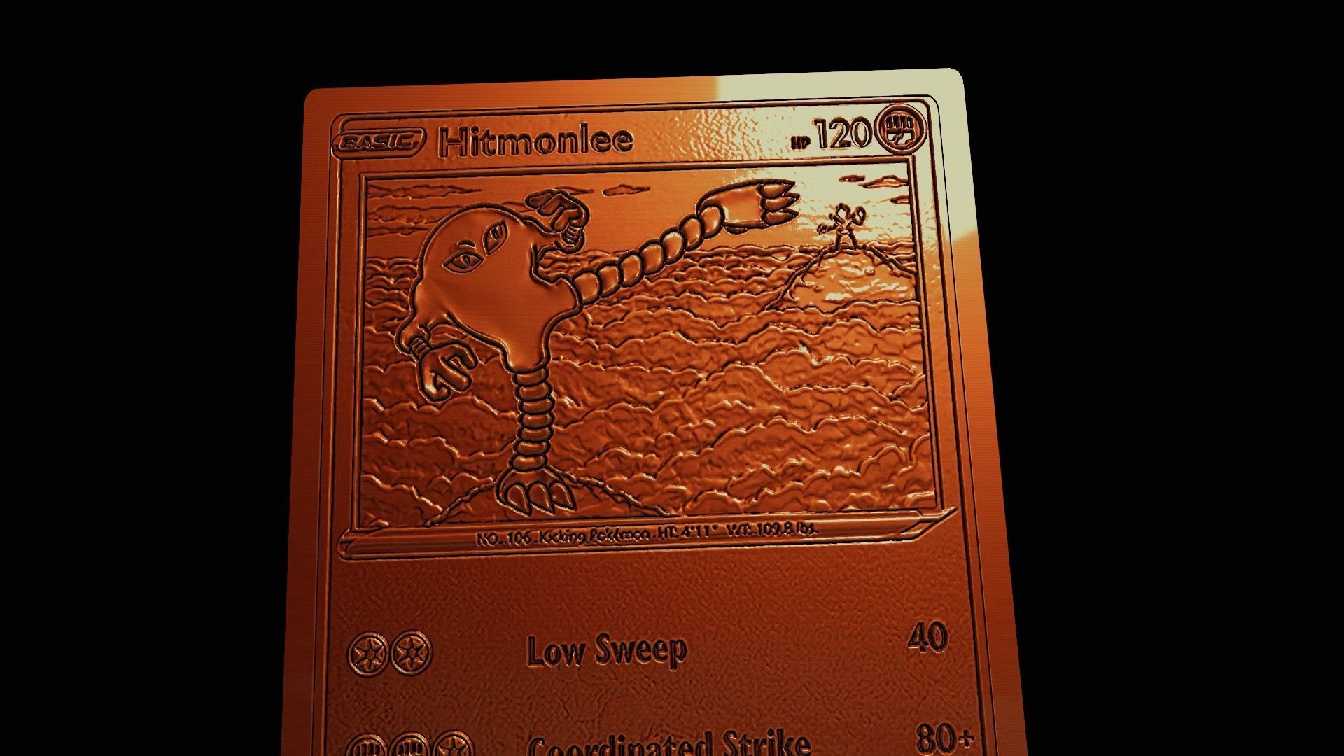HITMONLEE AND HITMONCHAN - POKEMON CARD 3D model 3D printable | CGTrader