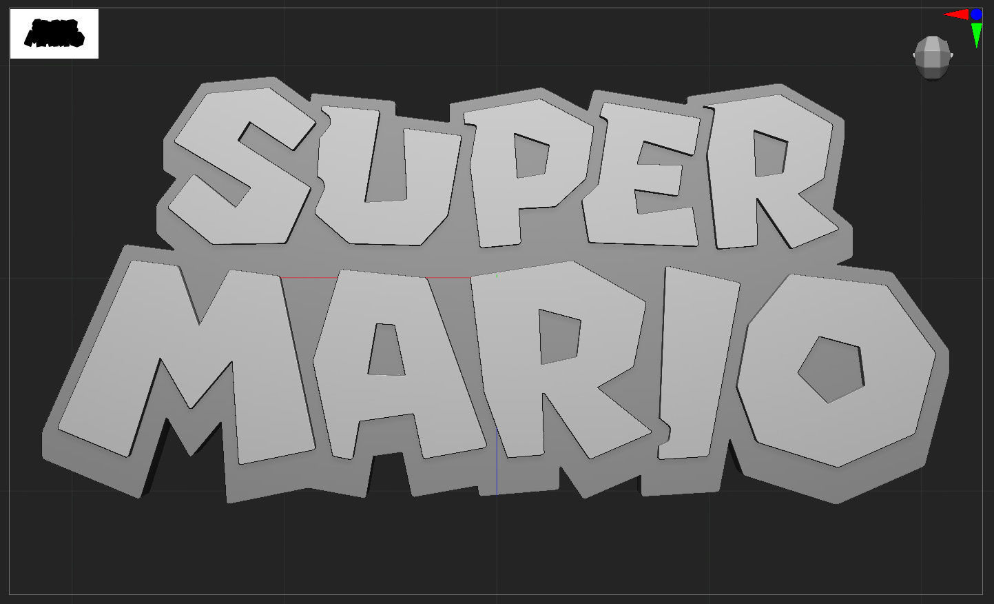SUPER MARIO LOGO 3D model 3D printable | CGTrader