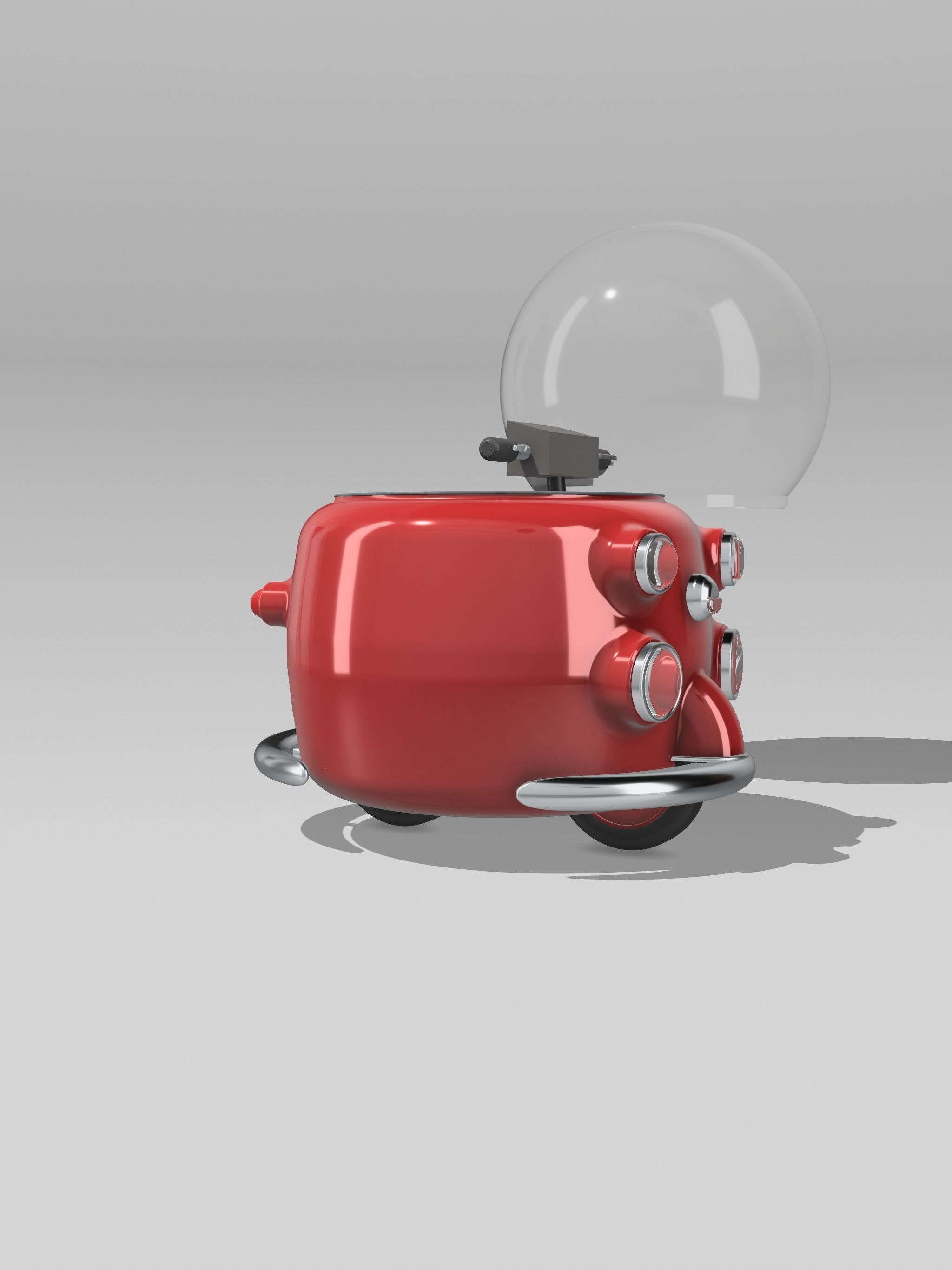 Retro Bubble Cycle Scale Model 3D model 3D printable | CGTrader