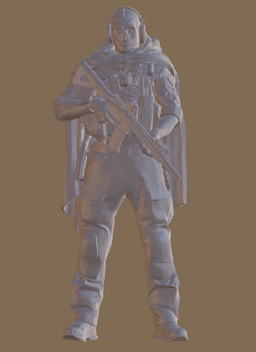 Simon Ghost Riley Statue Modern Warfare Call of duty warzone 3D model ...