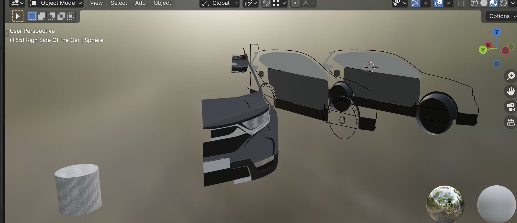 The exterior of a car in 2D free VR / AR / low-poly 3D model | CGTrader