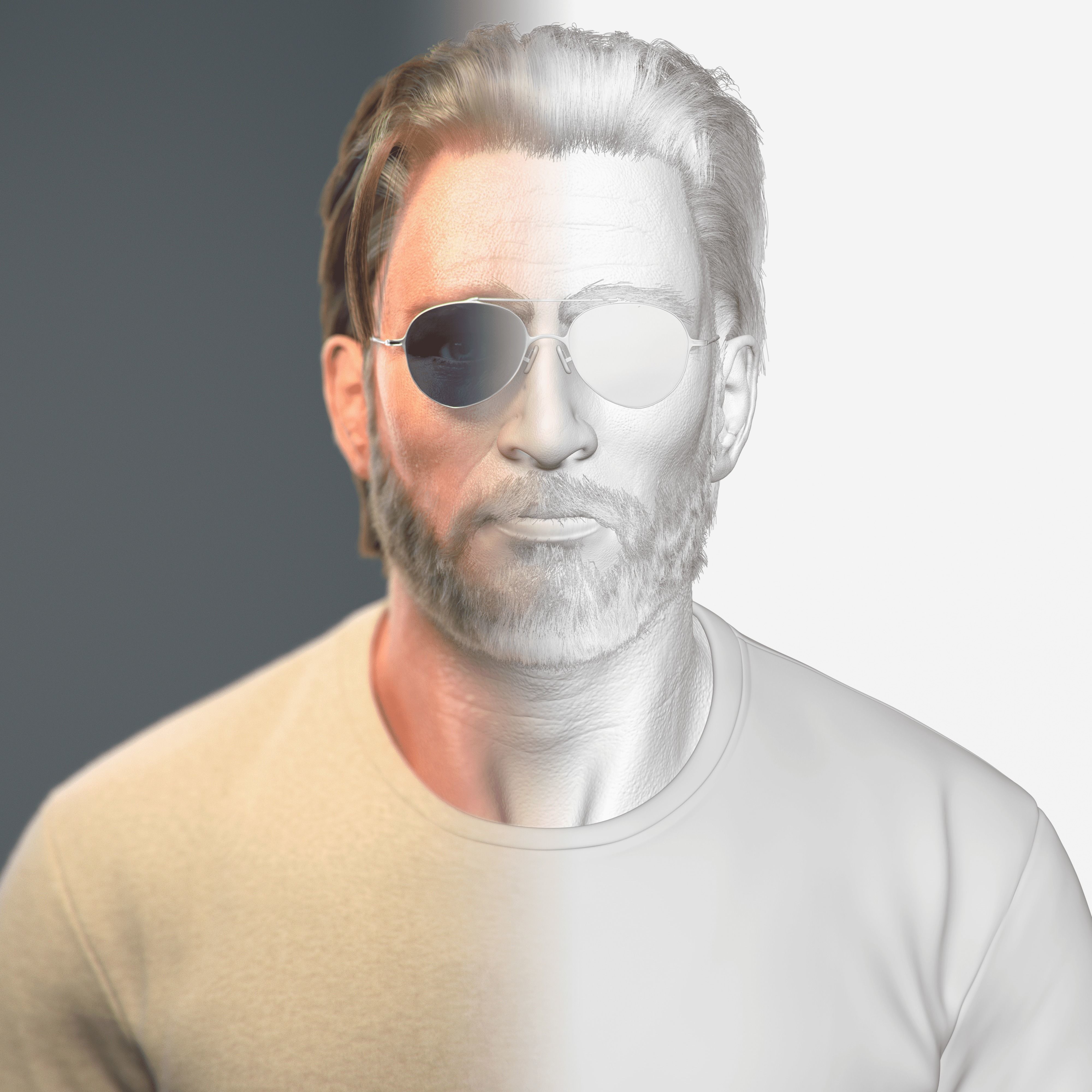 3D model Realistic Male character - Chris Evans from Infinity war VR ...