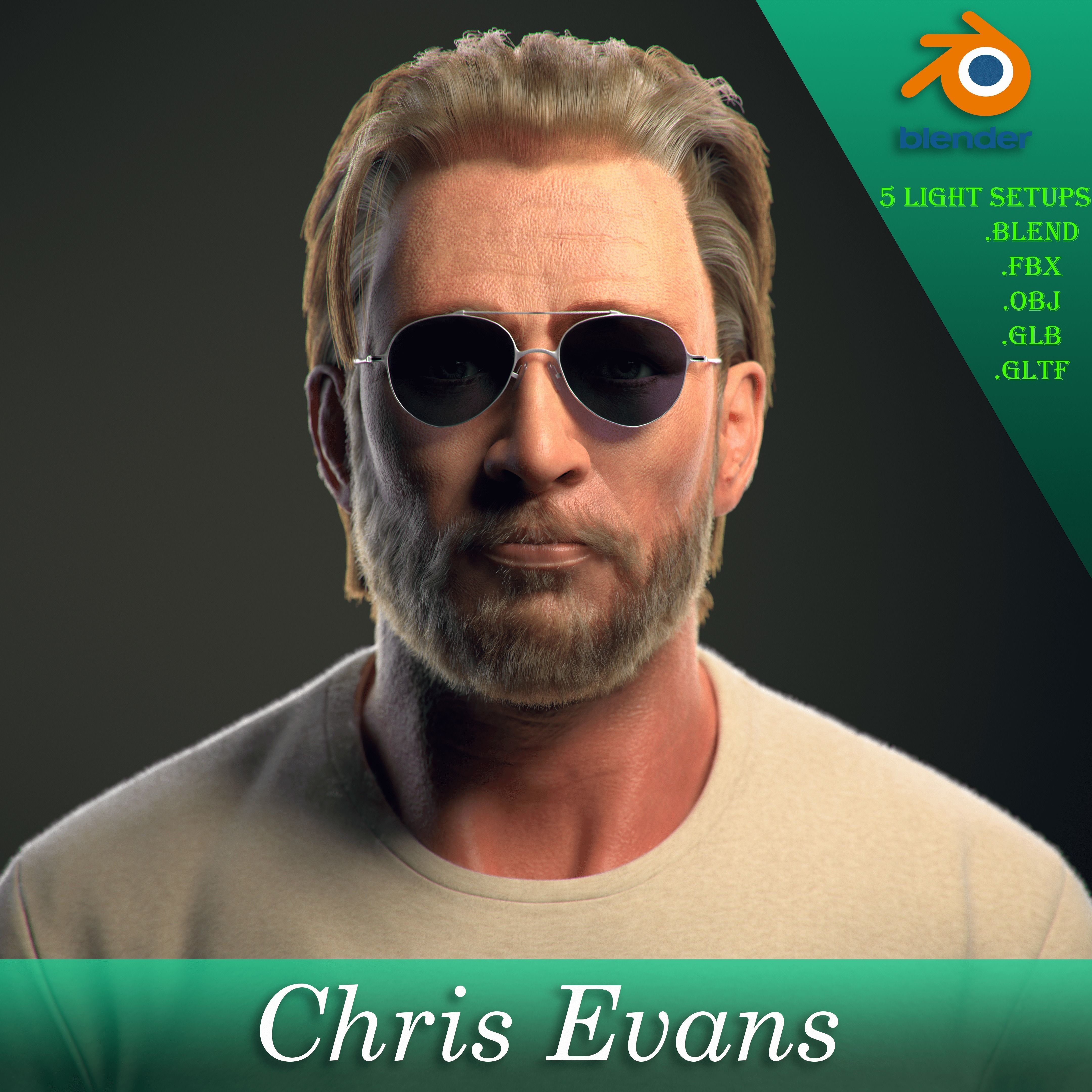 3D model Realistic Male character - Chris Evans from Infinity war VR ...