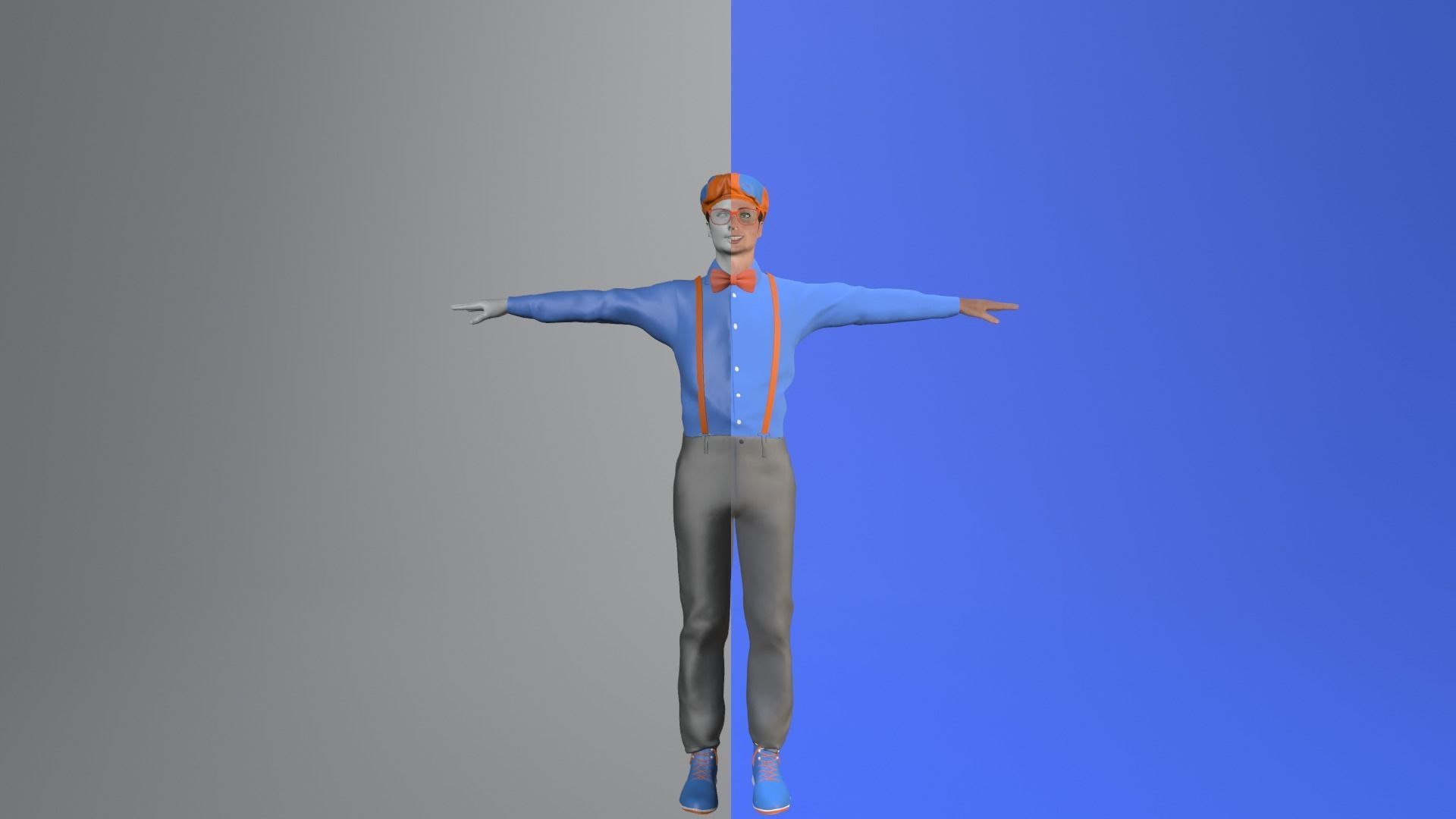 Blippi 3D model animated rigged | CGTrader