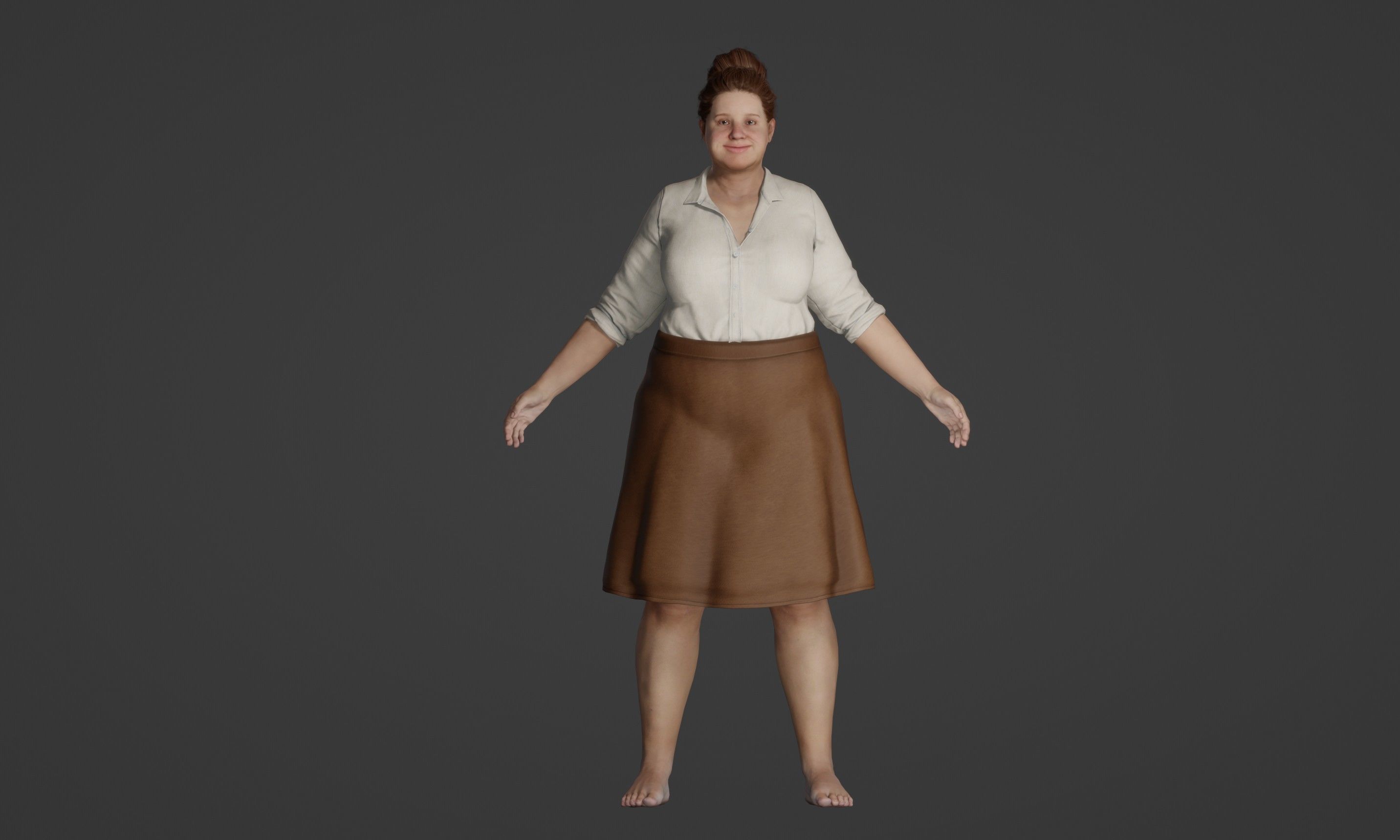 3D Character Model of a Happy Woman 3D model | CGTrader
