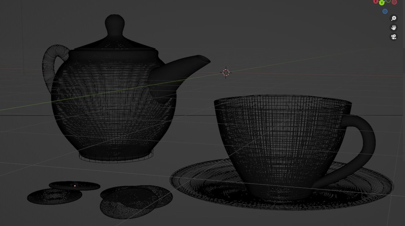 Mug and Cup Set 3D Model - Blender Cycles Render 3D model | CGTrader