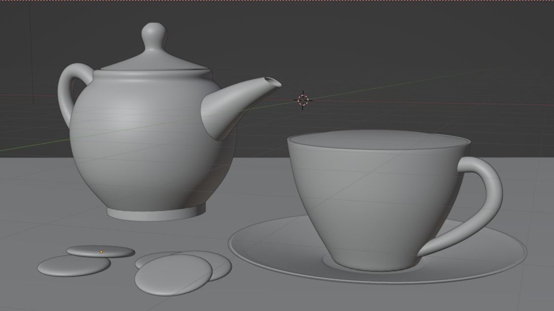 Mug and Cup Set 3D Model - Blender Cycles Render 3D model | CGTrader