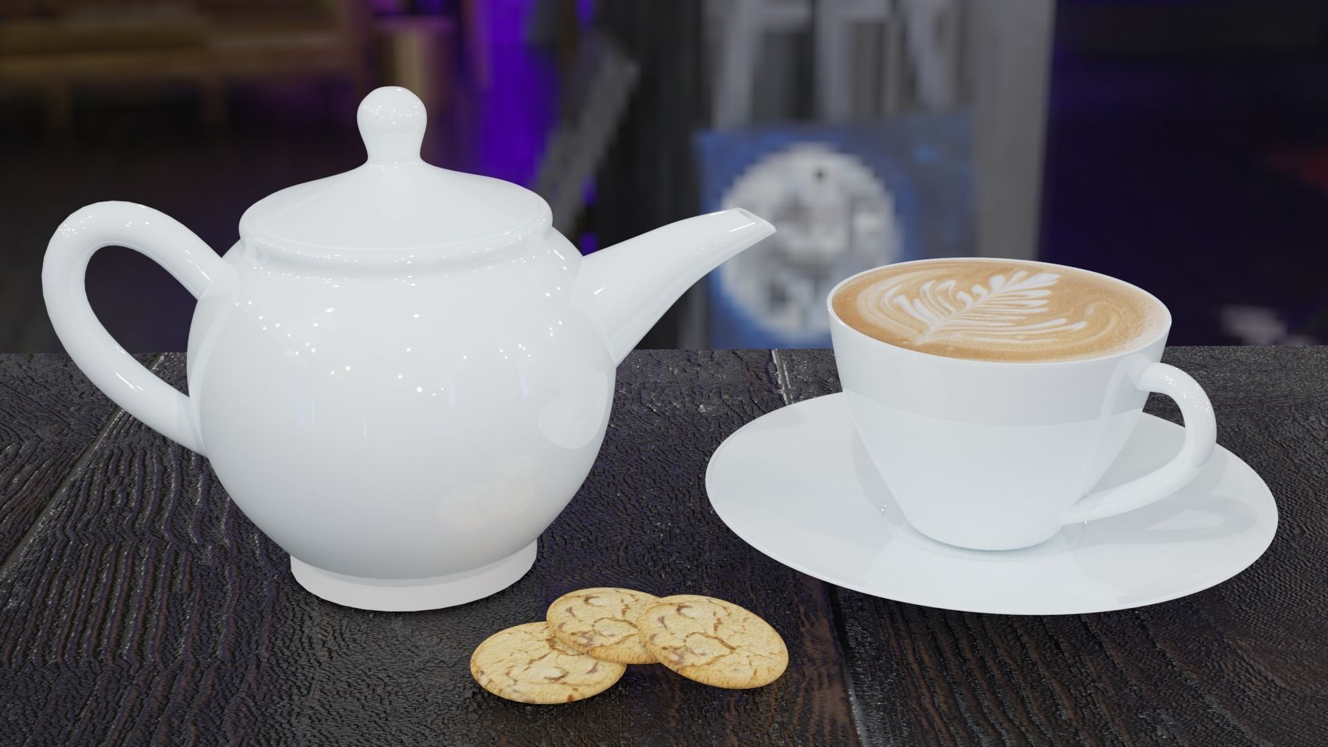 Mug and Cup Set 3D Model - Blender Cycles Render 3D model | CGTrader