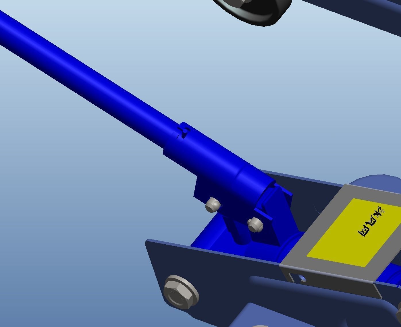 Horizontal hydraulic jack 3D model | CGTrader