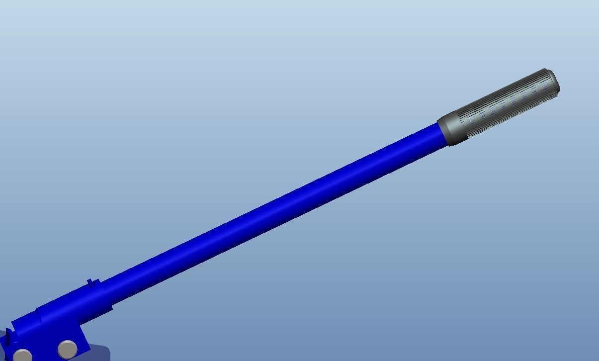 Horizontal hydraulic jack 3D model | CGTrader