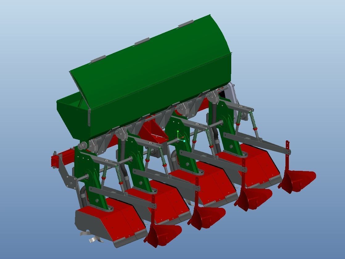 Rotary tillage planter 3D model | CGTrader