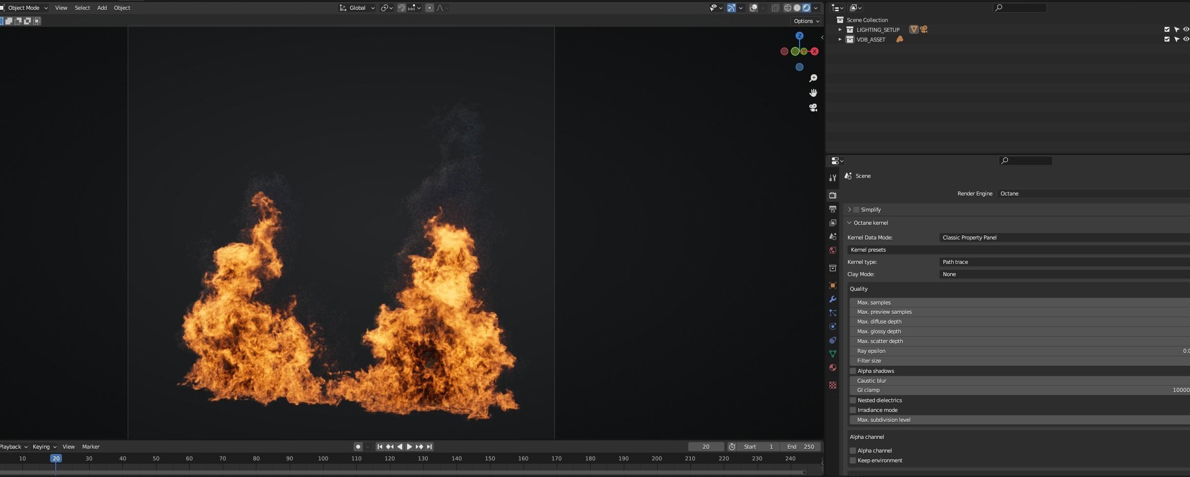 VDB Animated Fire Loop Collection | CGTrader