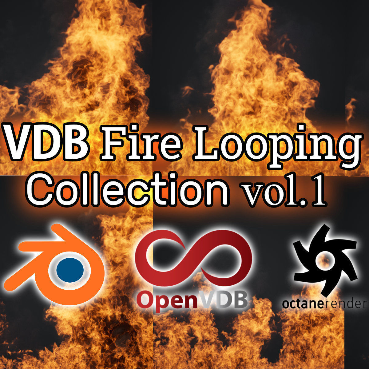 VDB Animated Fire Loop Collection | CGTrader