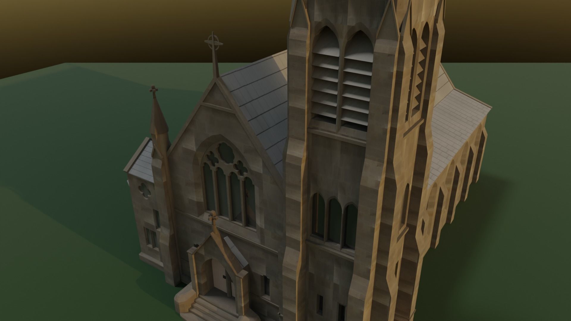 Scottish Church - Game Ready free VR / AR / low-poly 3D model | CGTrader