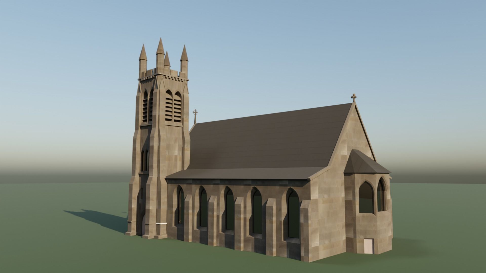 Scottish Church - Game Ready free VR / AR / low-poly 3D model | CGTrader
