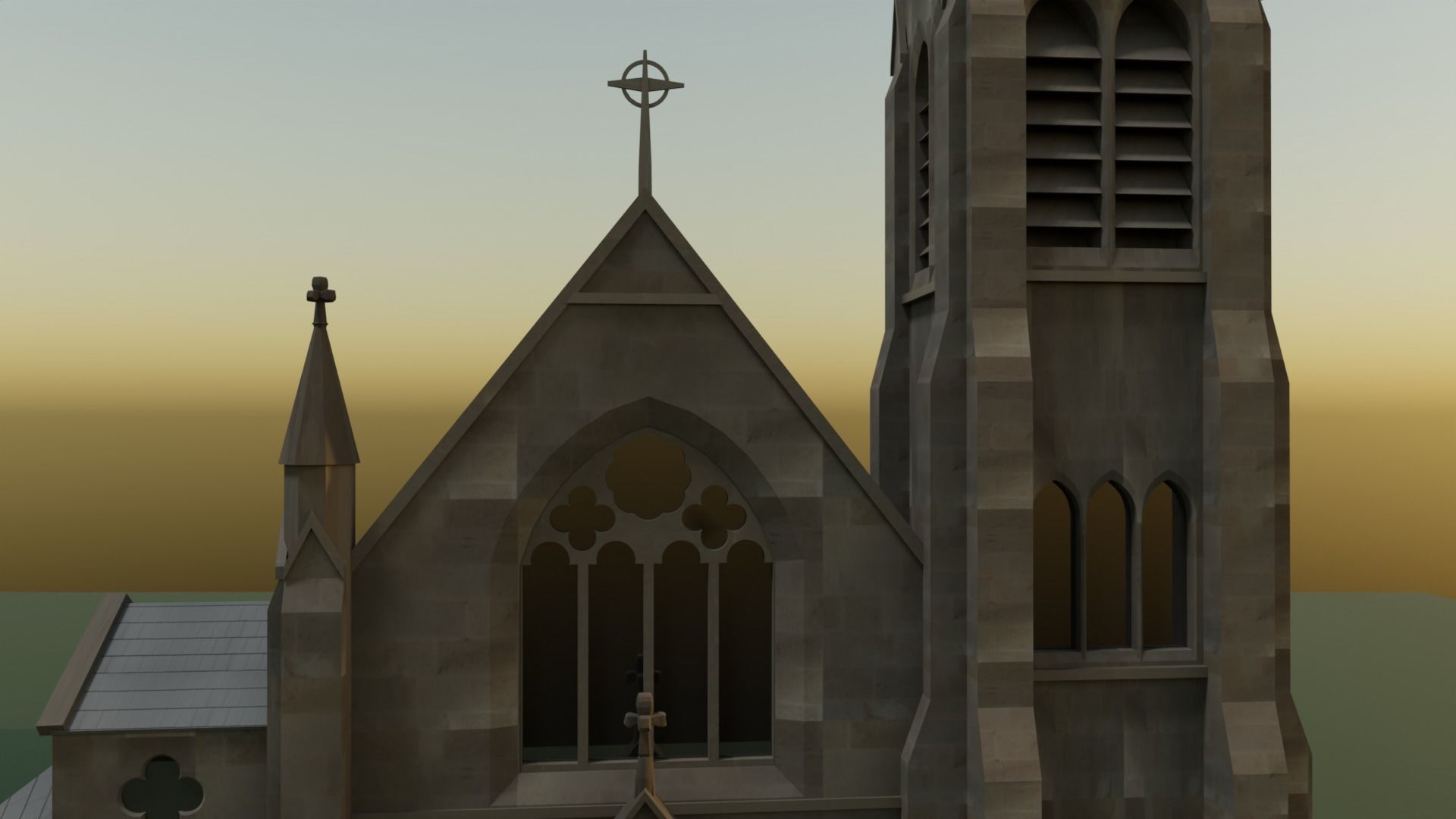 Scottish Church - Game Ready free VR / AR / low-poly 3D model | CGTrader