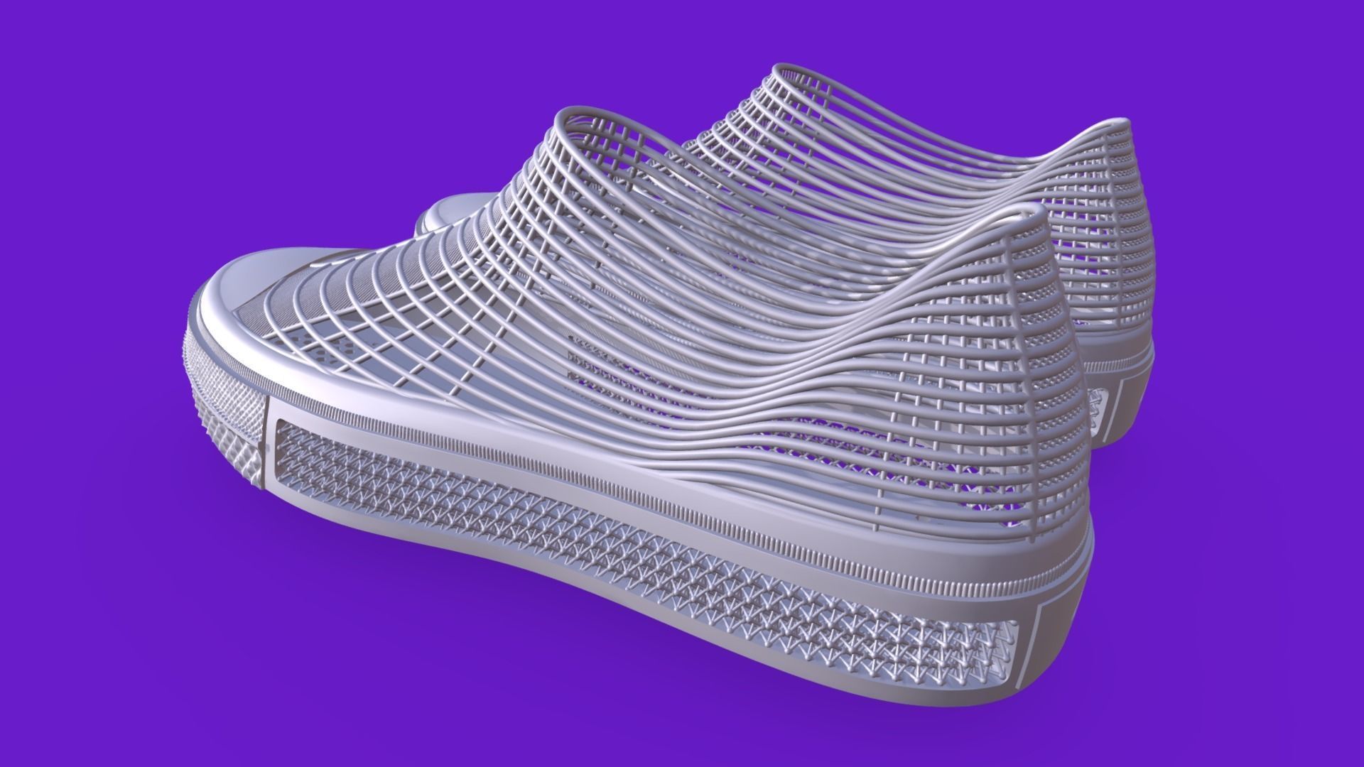 UNISEX CONVERSE 3D PRINTED SHOES SIZE 40 3D print model 3D model 3D ...