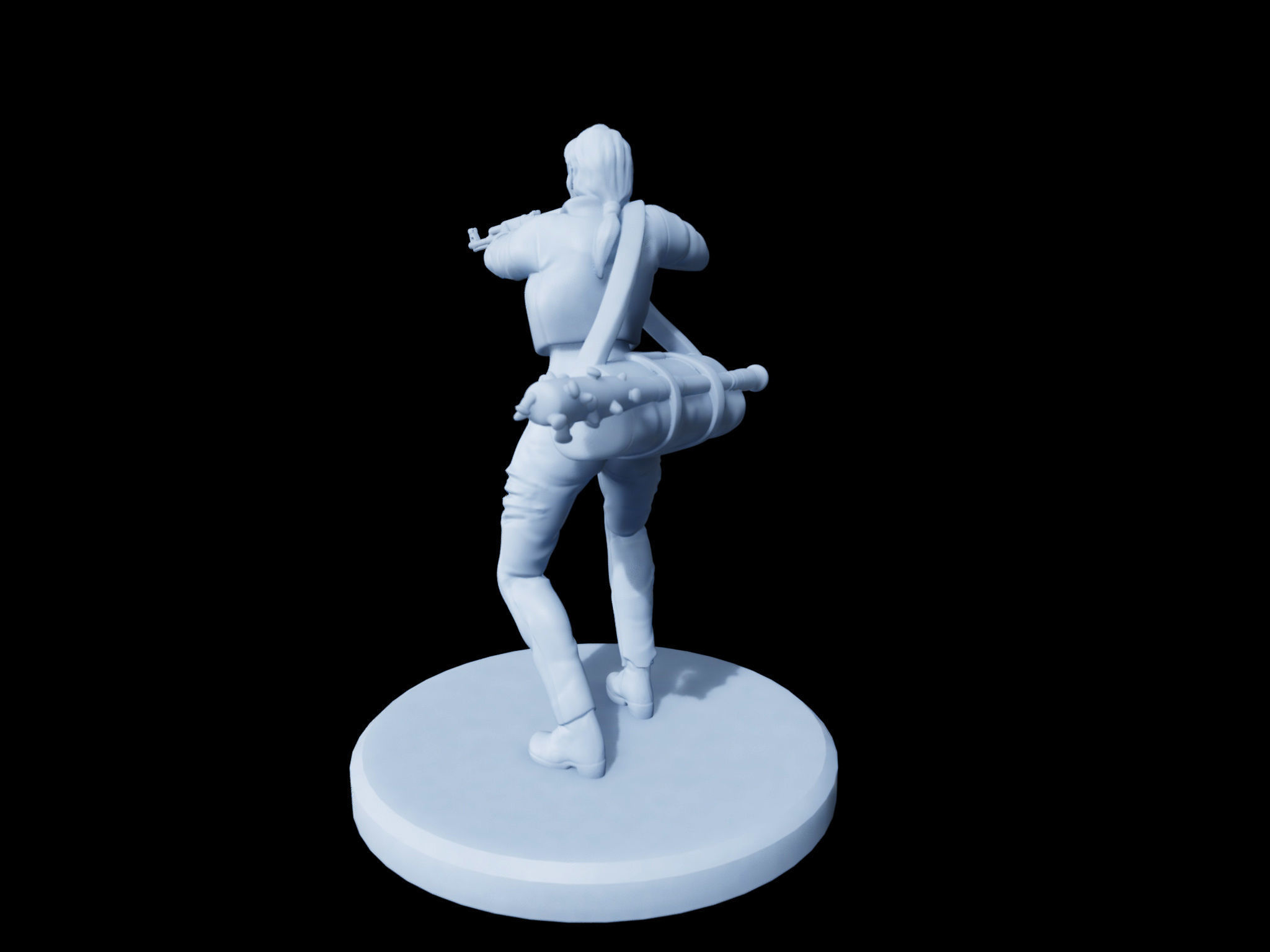 Female Survivor Assault Rifle Miniature 3D model 3D printable | CGTrader