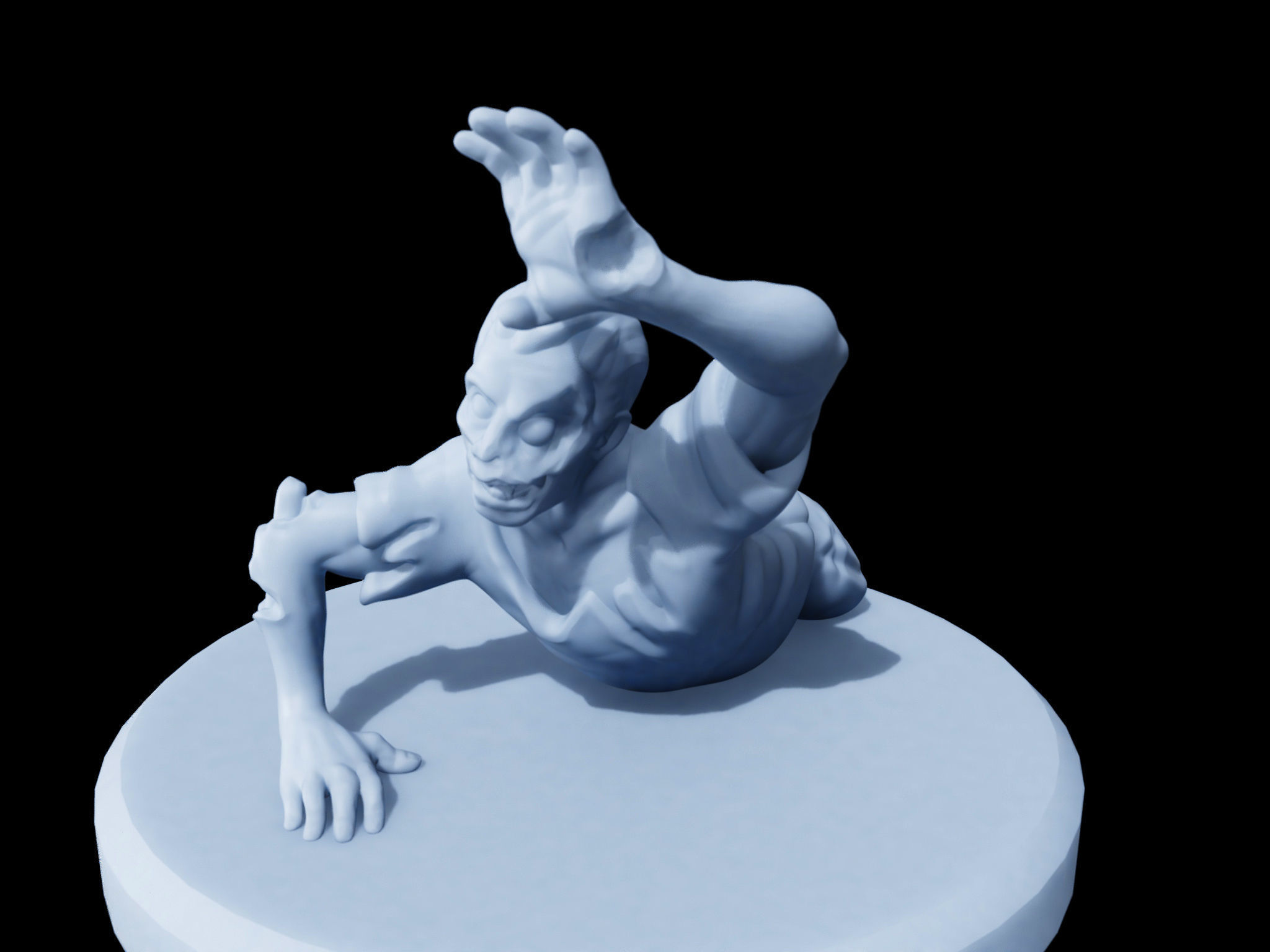 Crawling Zombie Minature 3D model 3D printable | CGTrader
