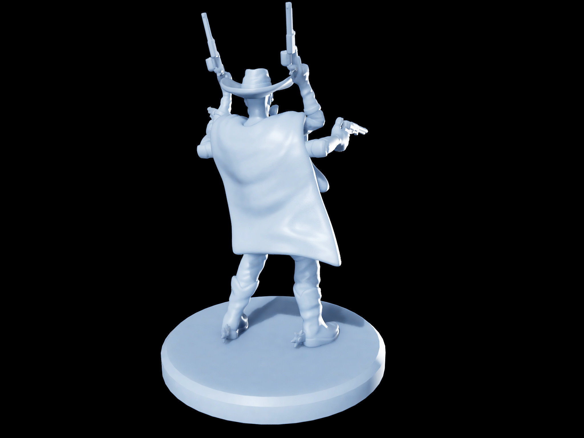 Wasteland Cowboy Miniature 3D model 3D printable | CGTrader