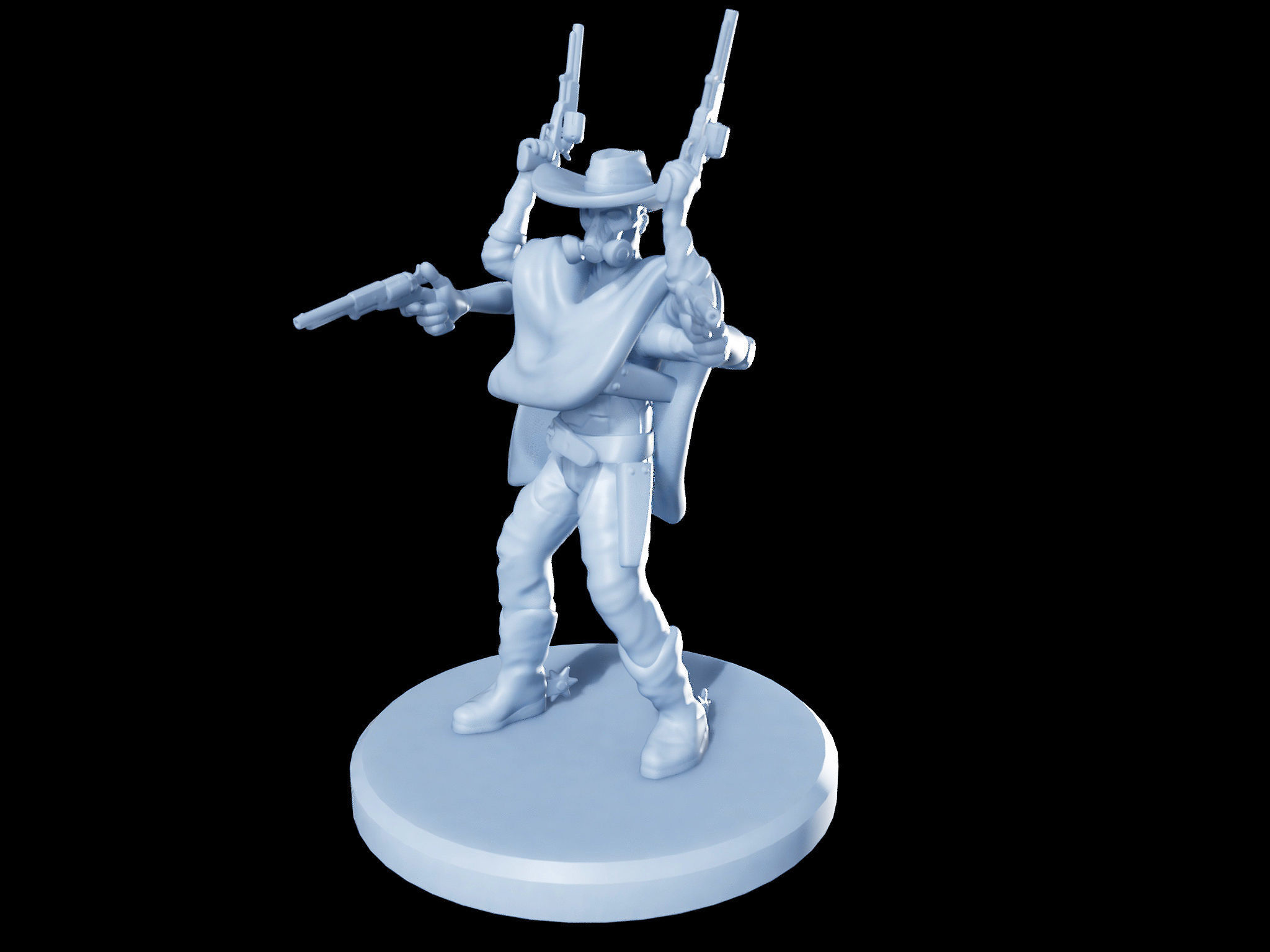 Wasteland Cowboy Miniature 3D model 3D printable | CGTrader