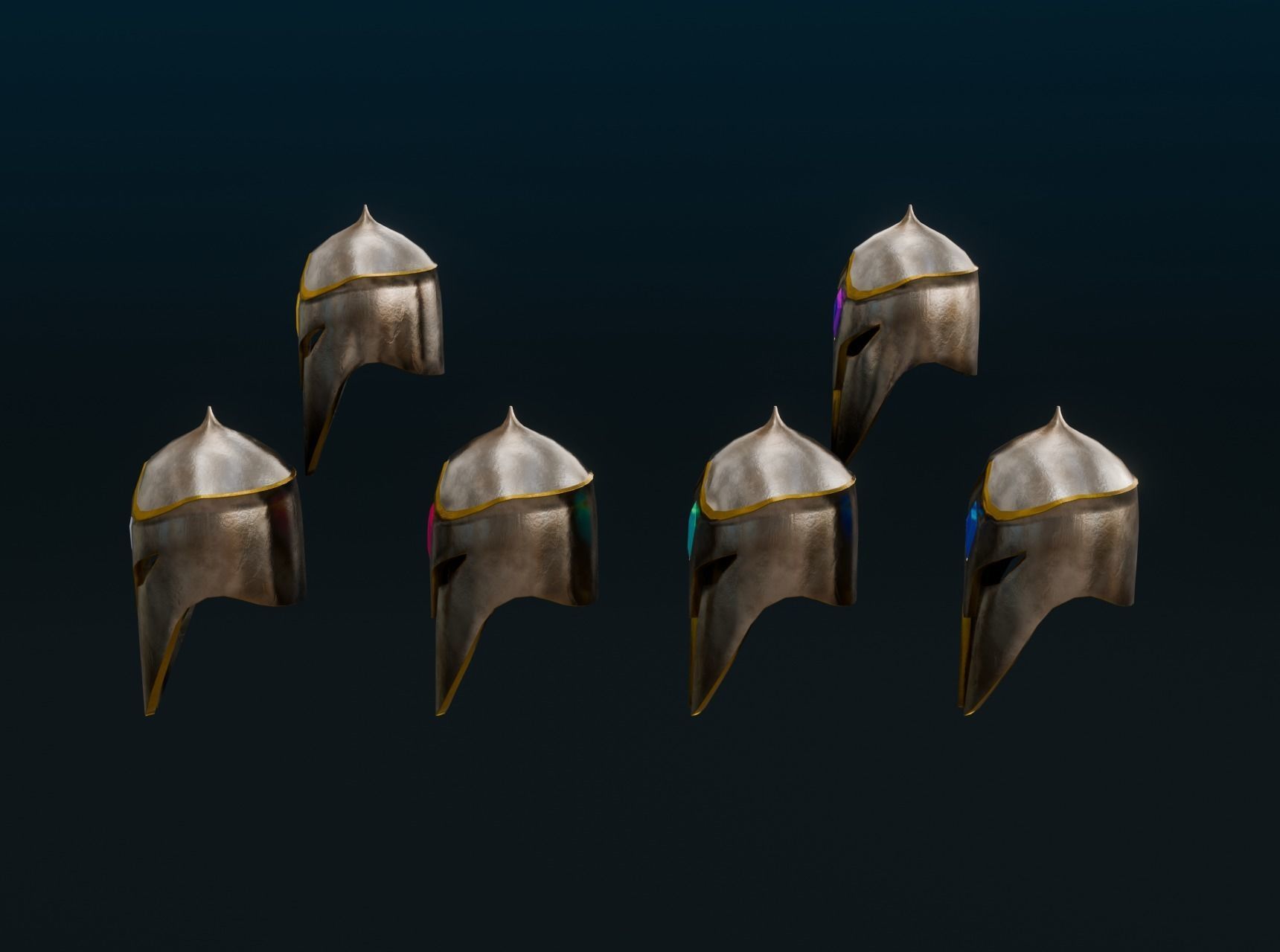 3D model Elven Helmet - Magical medieval helmet VR / AR / low-poly ...
