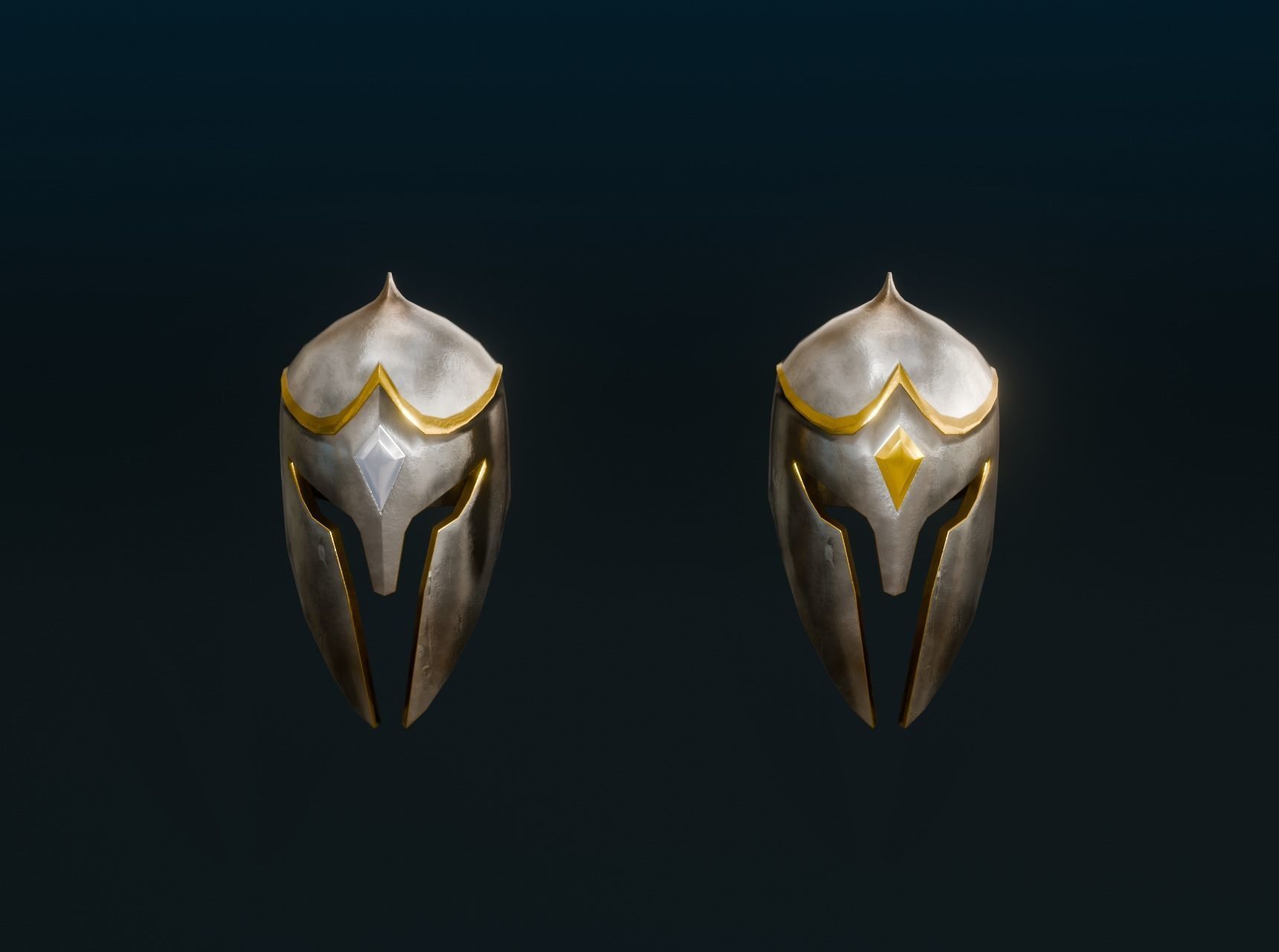 3D model Elven Helmet - Magical medieval helmet VR / AR / low-poly ...