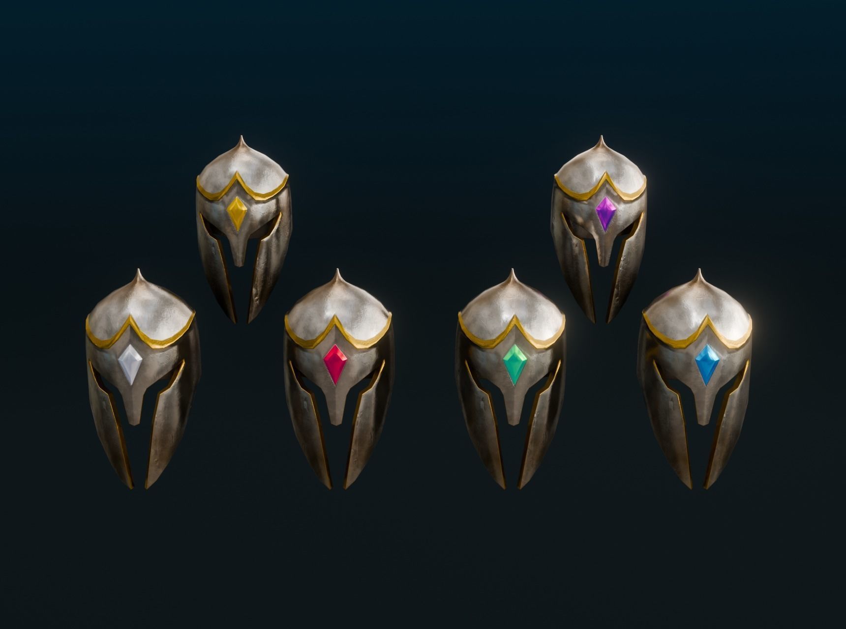 3D model Elven Helmet - Magical medieval helmet VR / AR / low-poly ...