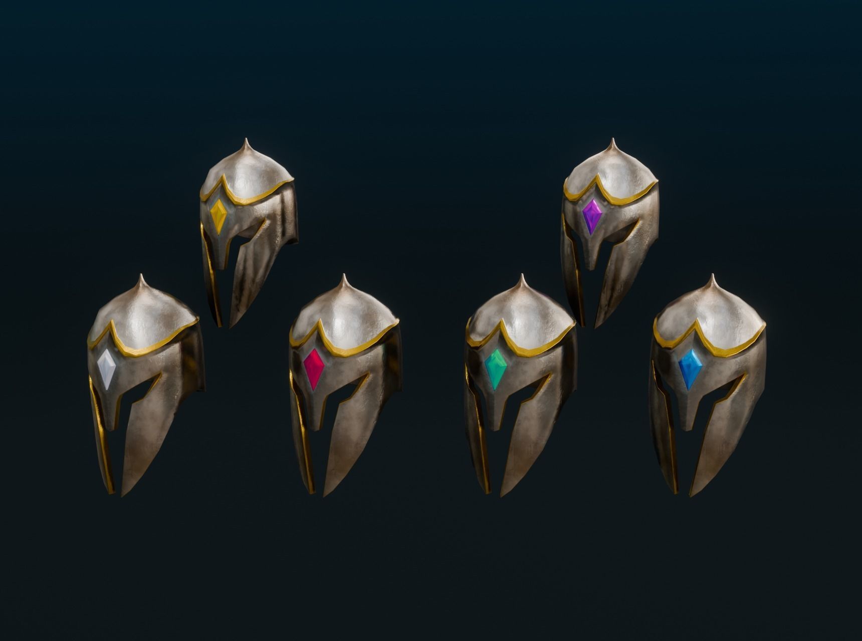 3D model Elven Helmet - Magical medieval helmet VR / AR / low-poly ...
