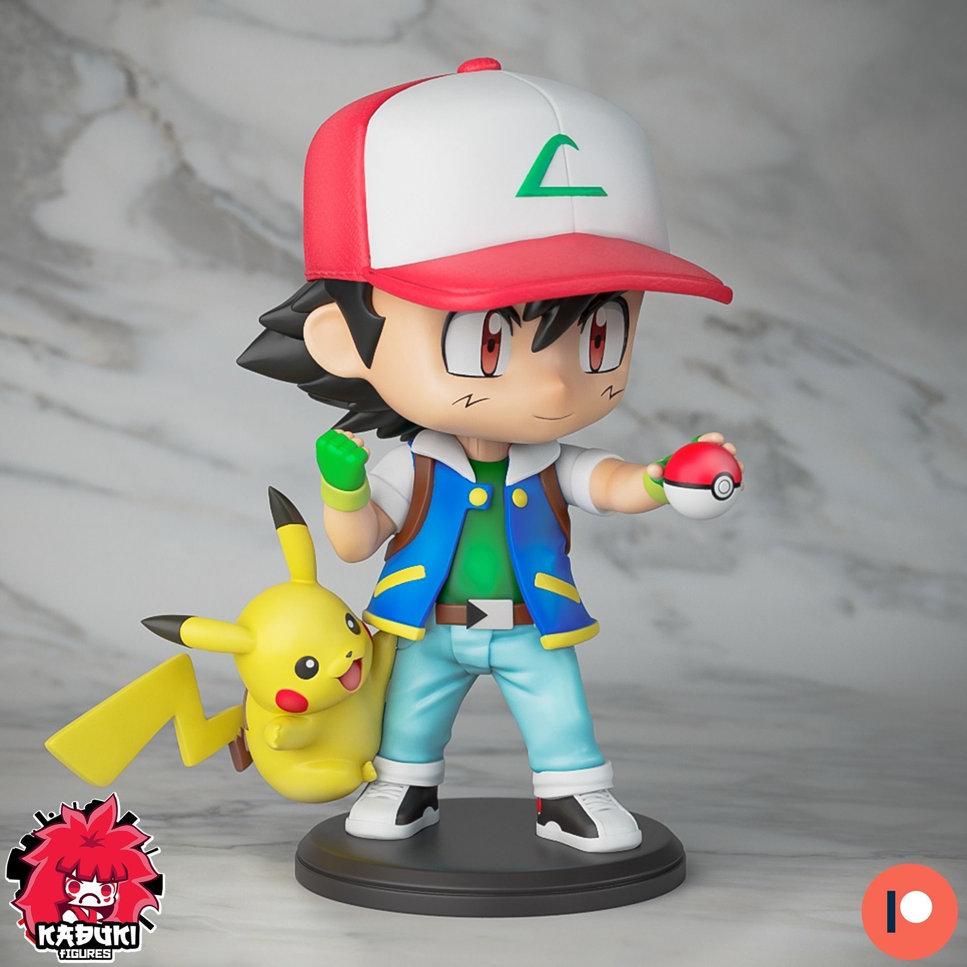 CHIBI ASH KETCHUM AND PIKACHU POKEMON 3D model 3D printable | CGTrader