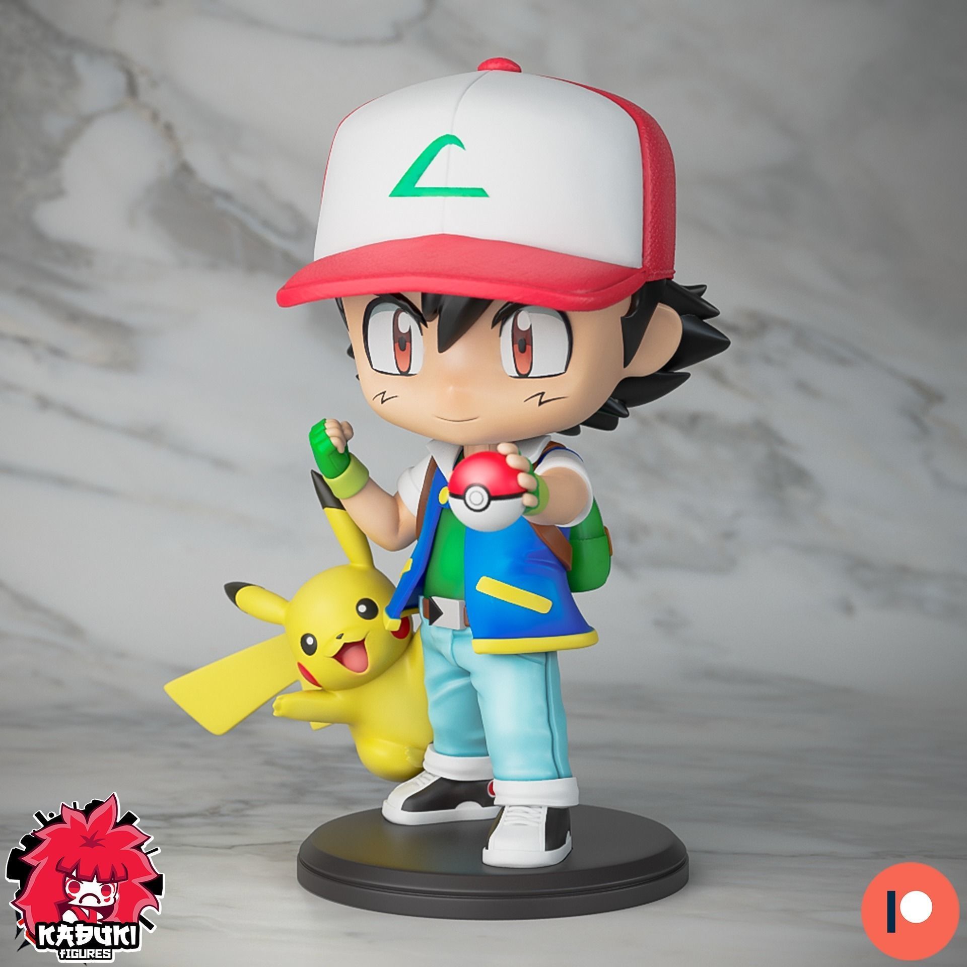 CHIBI ASH KETCHUM AND PIKACHU POKEMON 3D model 3D printable | CGTrader