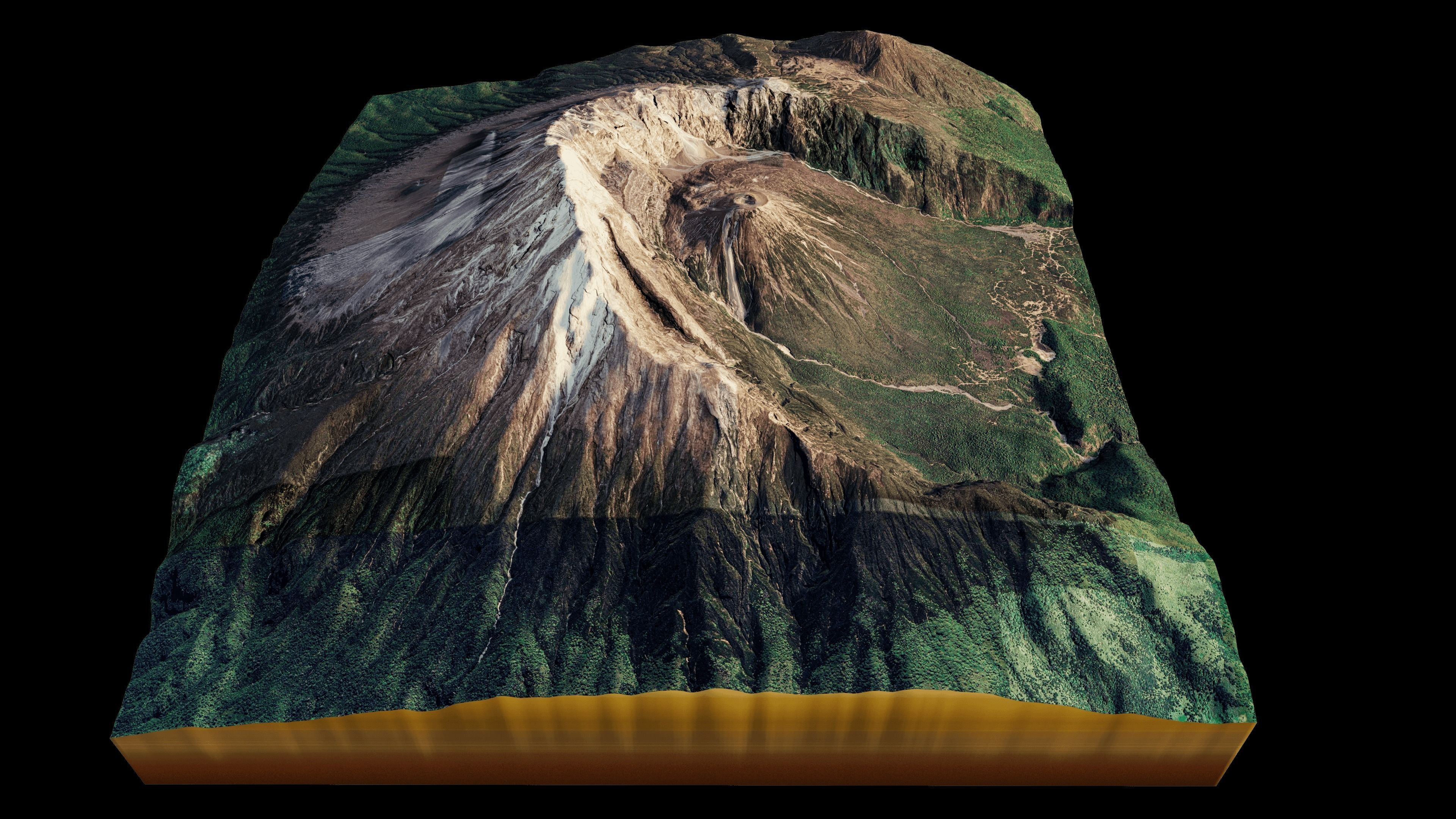 3D model Mount Meru 3d terrain VR / AR / low-poly | CGTrader