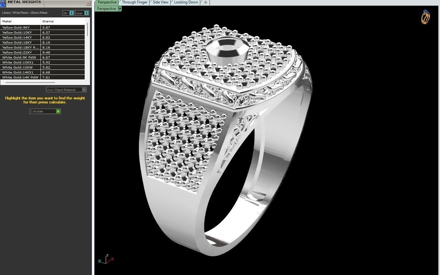 Gents Rings Diamond Men Ring STL 3DM 3D ready print model 3D model 3D printable | CGTrader