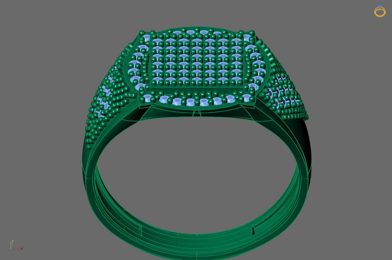 Gents Rings Diamond Men Ring STL 3DM 3D ready print model 3D model 3D ...